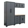 Big Red 6 Piece Garage Storage Cabinet Organizer Chest Tool,Black/Grey ...