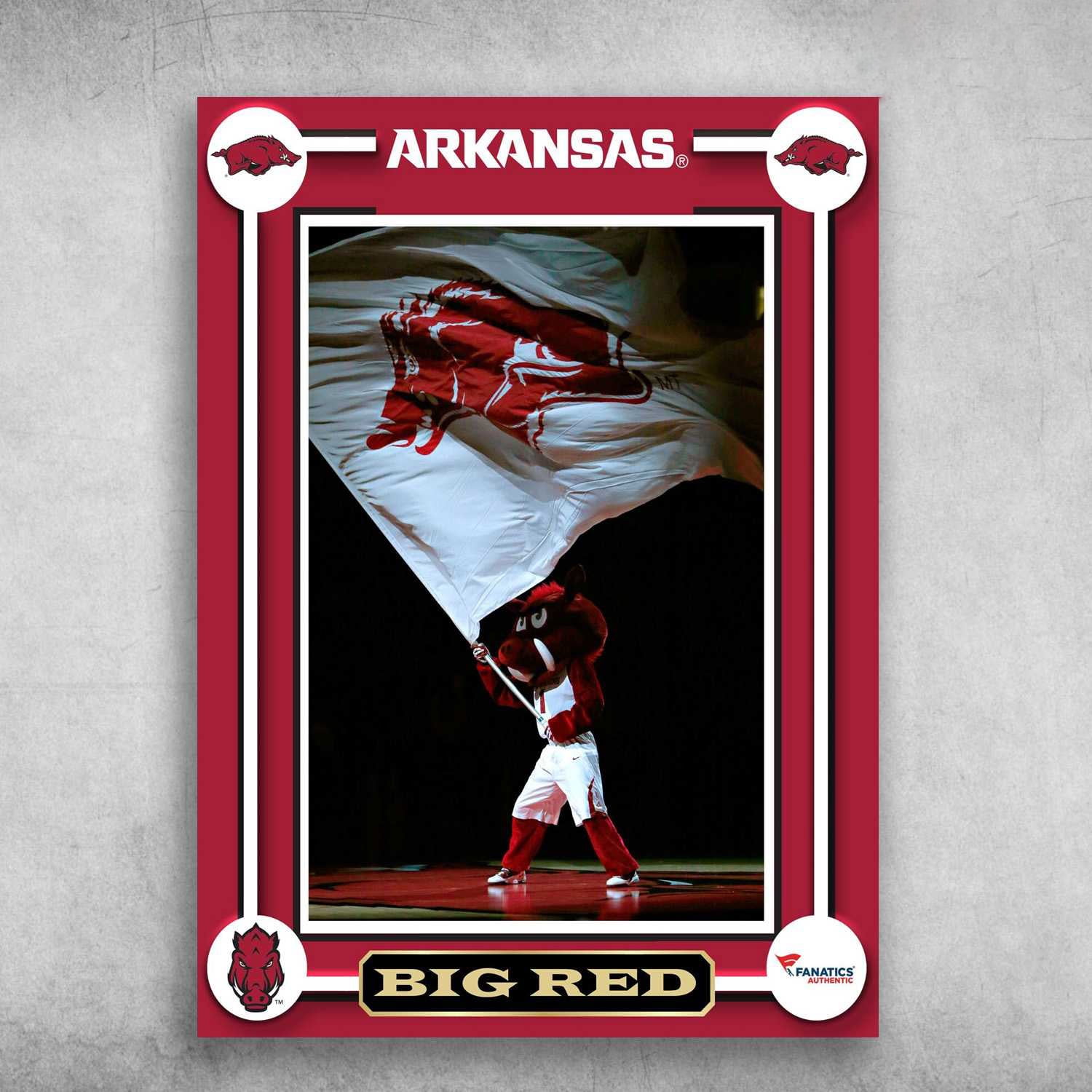 Big Red - Arkansas Basketball, University of Arkansas 11 x 17 Inch ...