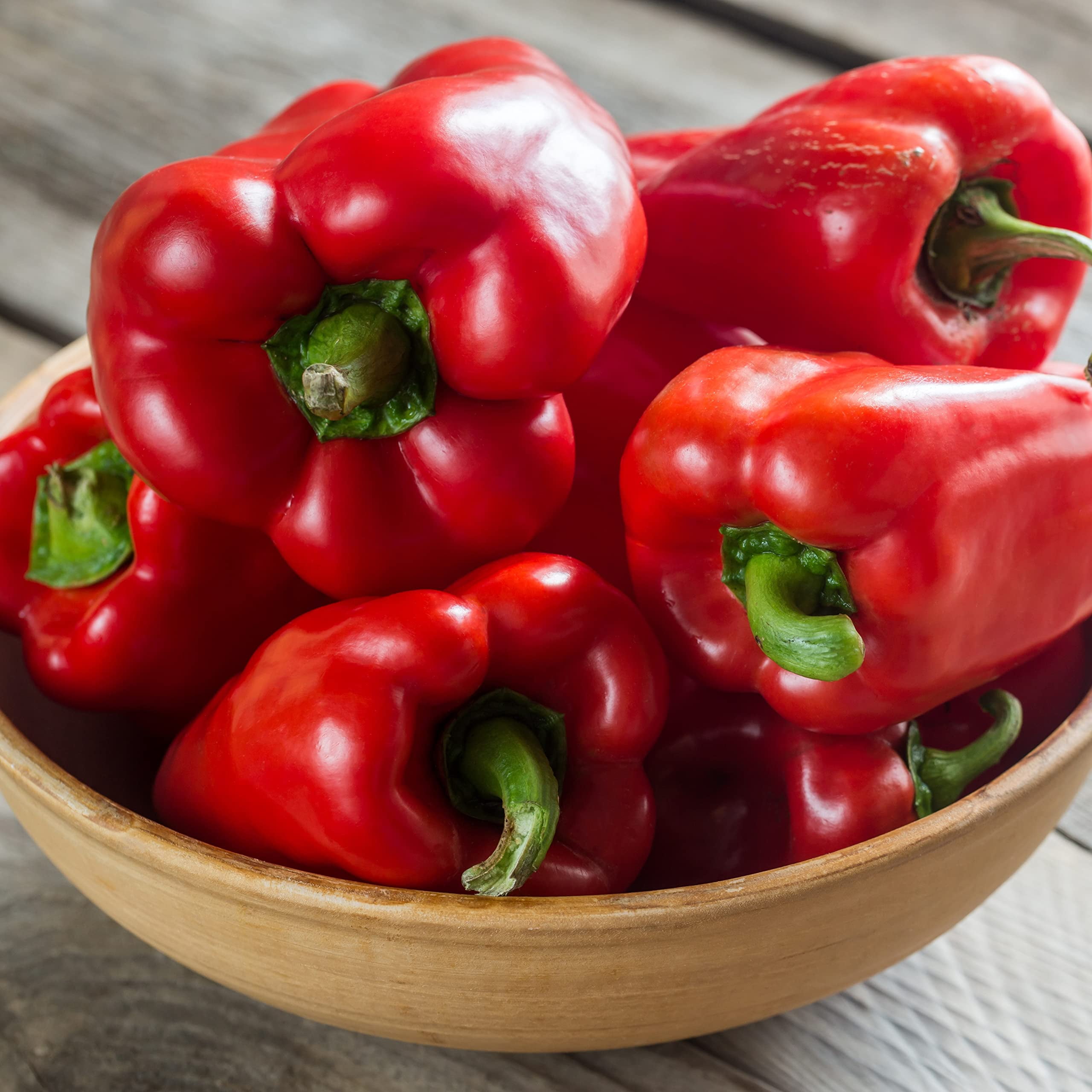 Big Red Bell Pepper Seeds, Sweet TVS1 Red Bell Pepper, Non-GMO Heirloom ...