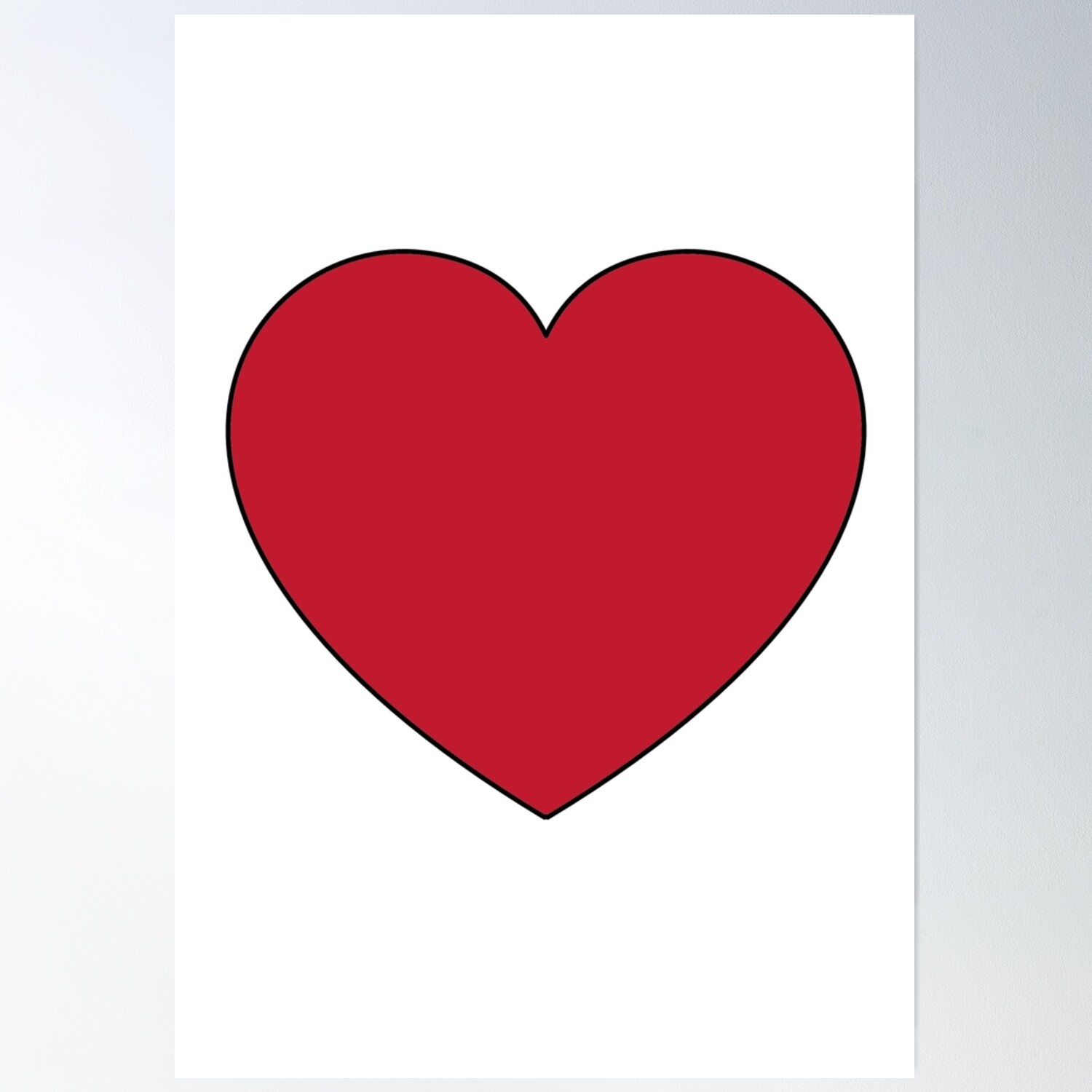 Big Red Love Heart Appreciation For Frontline Workers Poster Wall Art ...