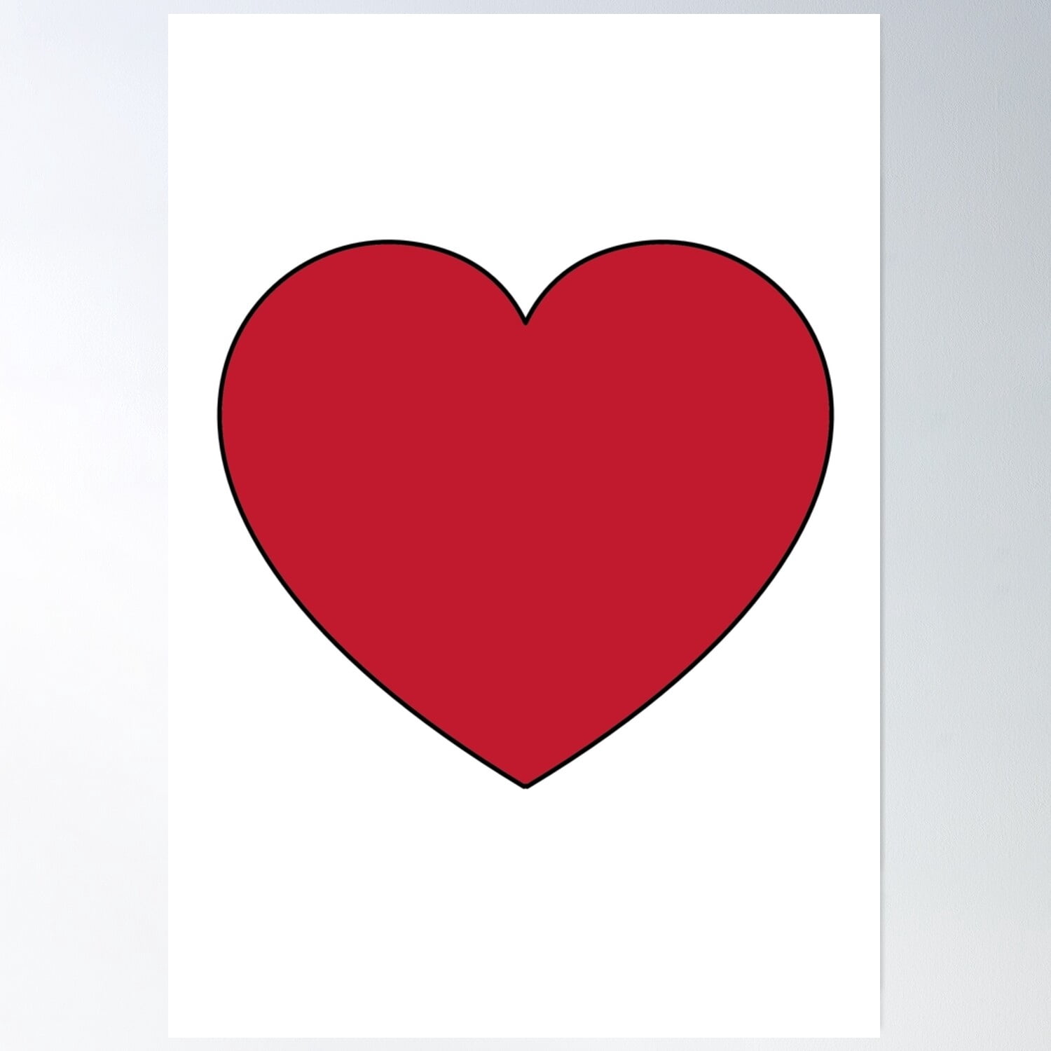 Big Red Love Heart Appreciation For Frontline Workers Poster Wall Art ...