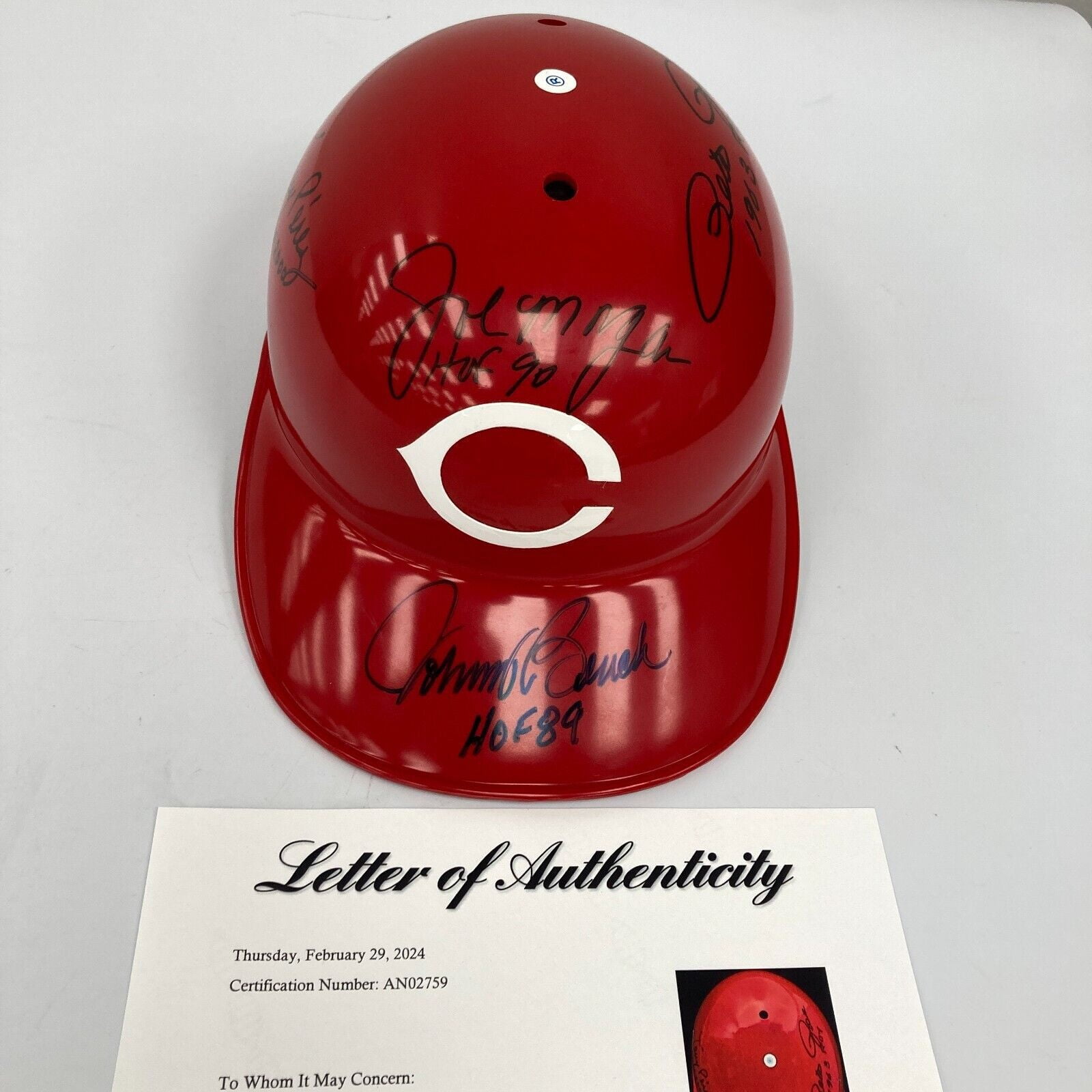 Big Red Machine Signed Cincinnati Reds Helmet Johnny Bench Pete Rose ...