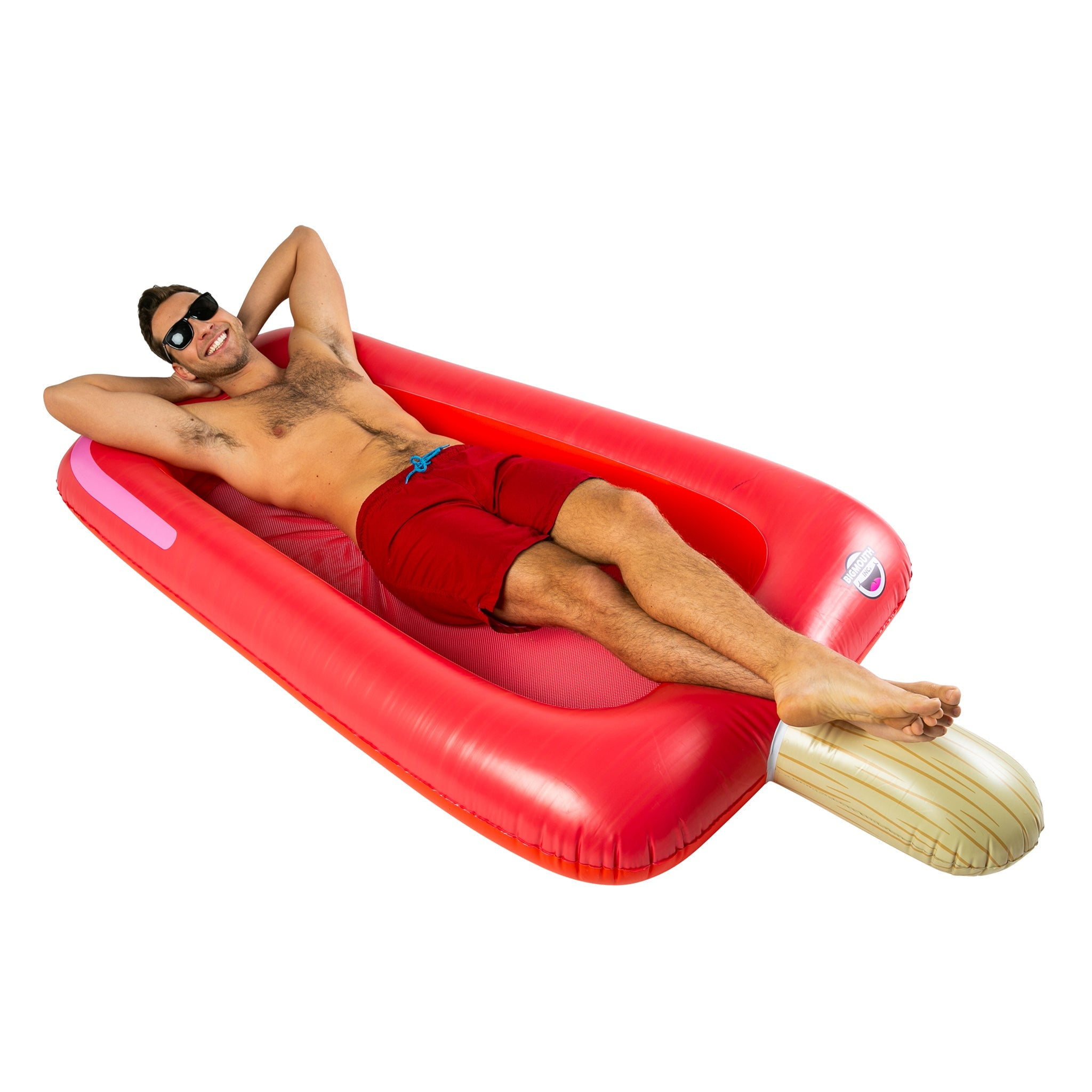 Big Red Popsicle Pool Float, 6ft Inflatable Mesh Lounger - Walmart.com