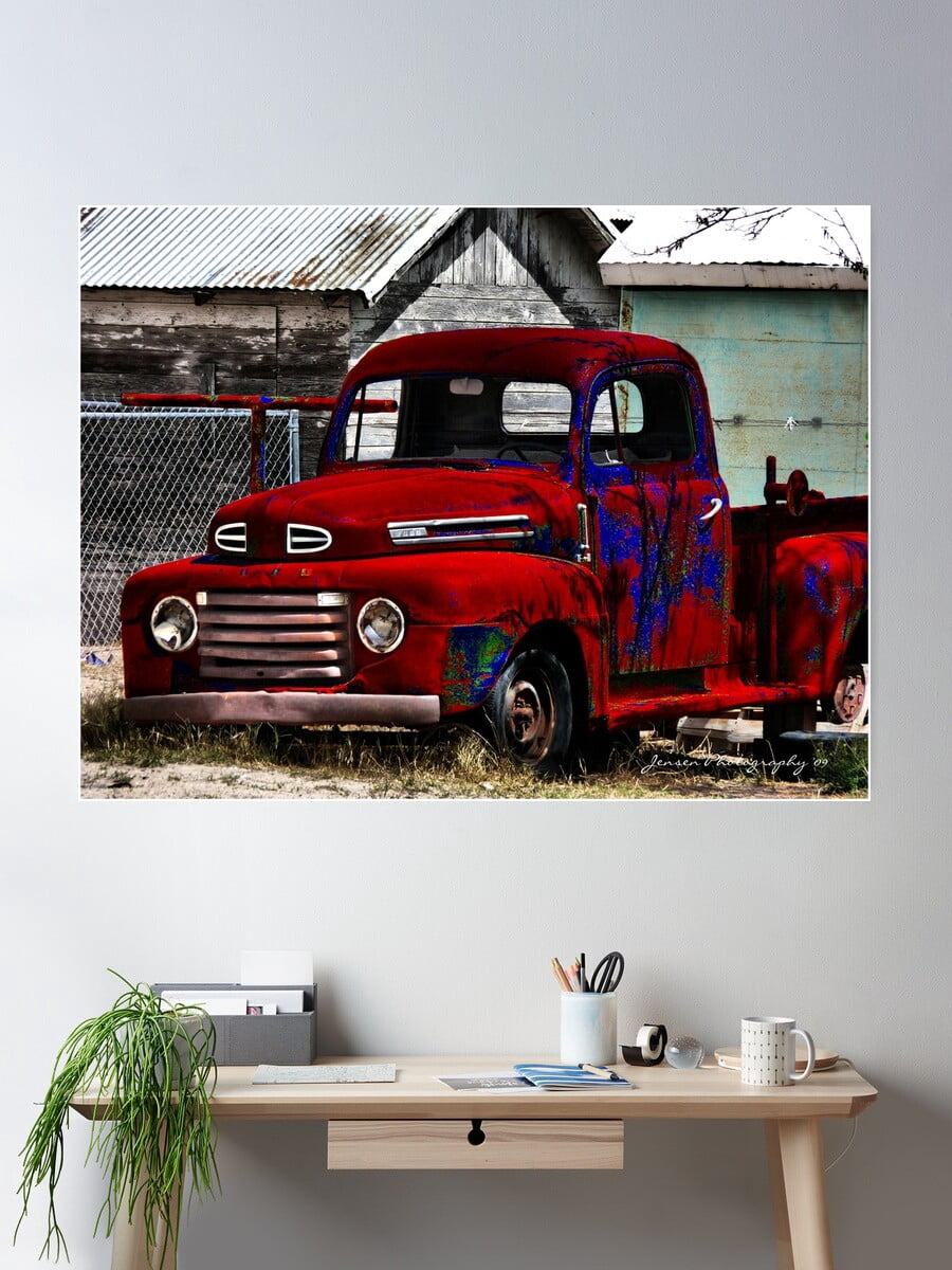 Big Red Poster Wall Art Modern Wall Decor For Living Room Bedroom Art ...