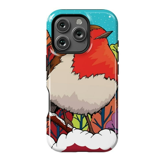Big Red Robin Bird Holiday Nature Scene Case 17 16 15 14 13 12 11 Pro ...