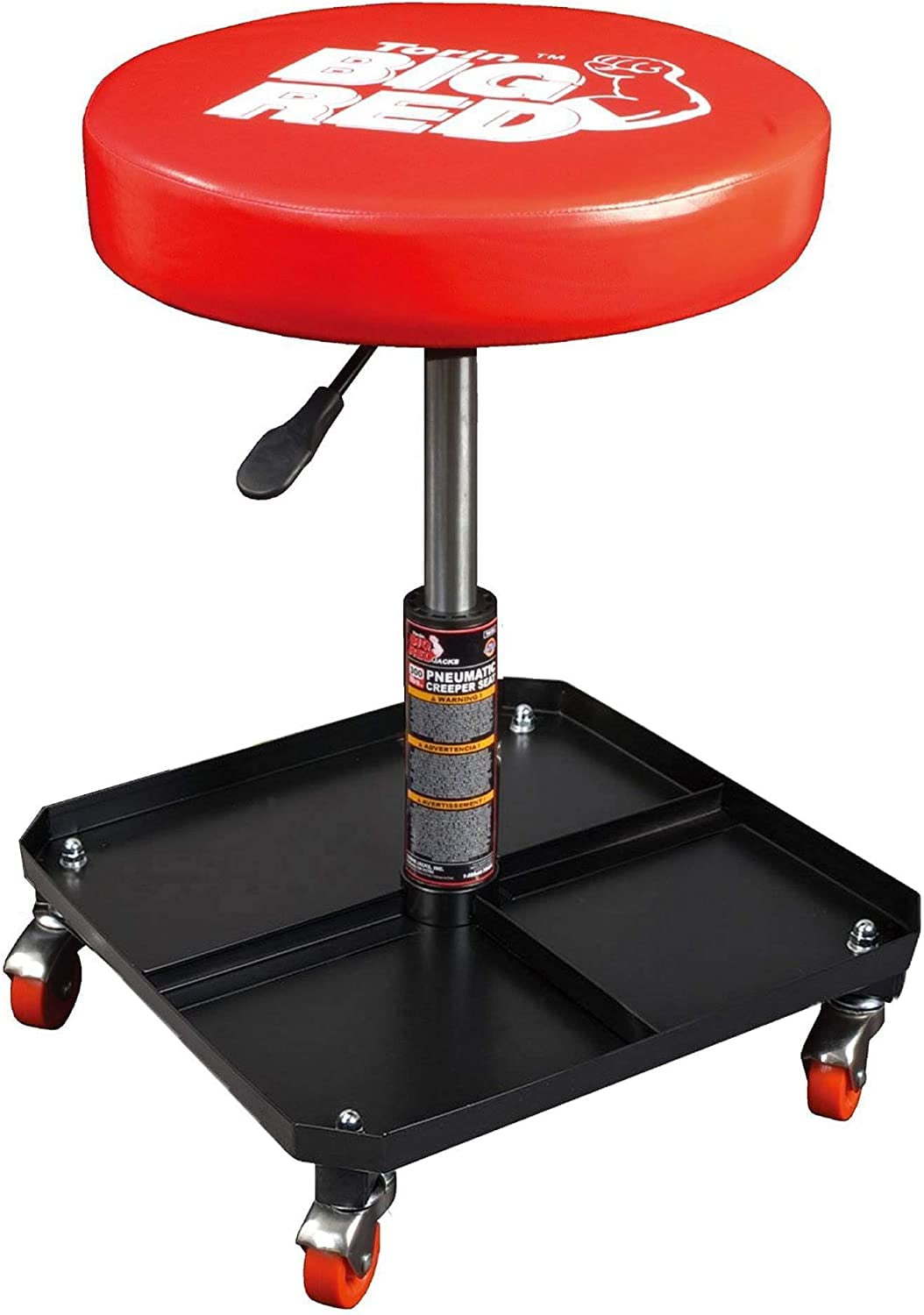 Big Red Rolling Pneumatic Creeper Garage/Shop Seat: Padded Adjustable ...
