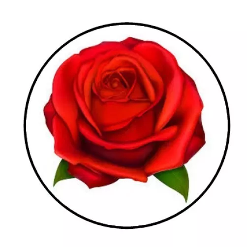 Big Red Rose Stickers Phone Decal Water Bottle Stickers Car Decals ...