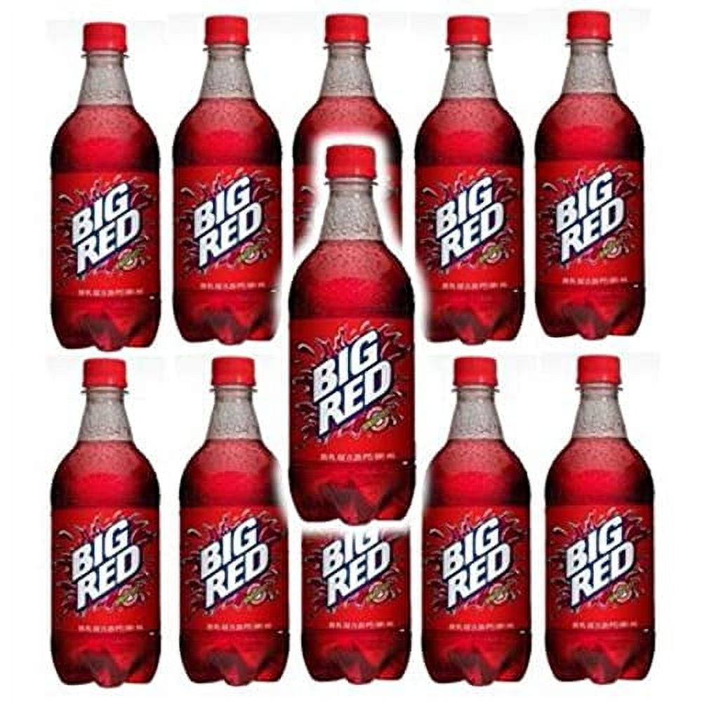 Big Red Soda, 12 Pack, 20oz Plastic Bottles, Sweet and Smooth Soft ...
