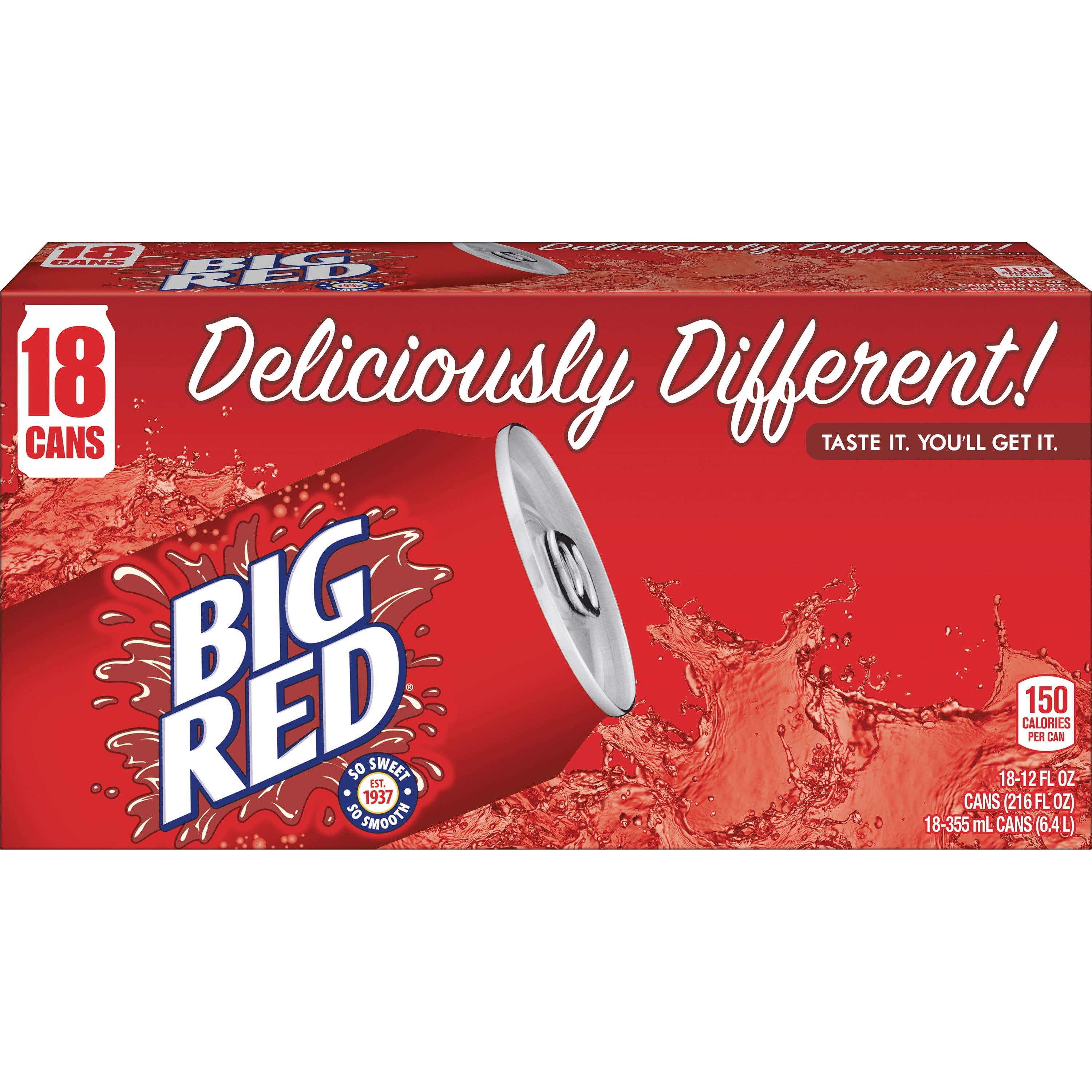 Big Red Soda Pop, 12 fl oz, 18 Pack Cans - Walmart.com