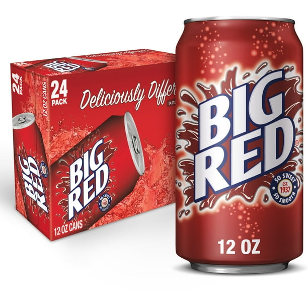 Big Red Soda Pop, 12 fl oz, 24 Pack Cans - Walmart Business Supplies