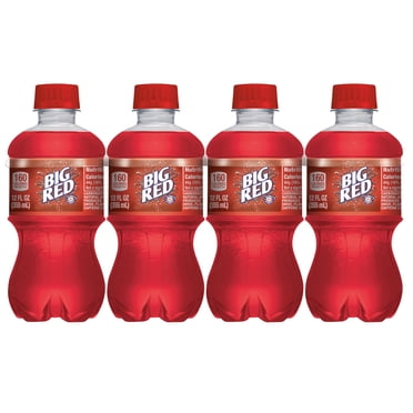 Big Red Soda Pop, 12 fl oz Cans, 24 Pack, Red Cream Soda, Low Sodium ...