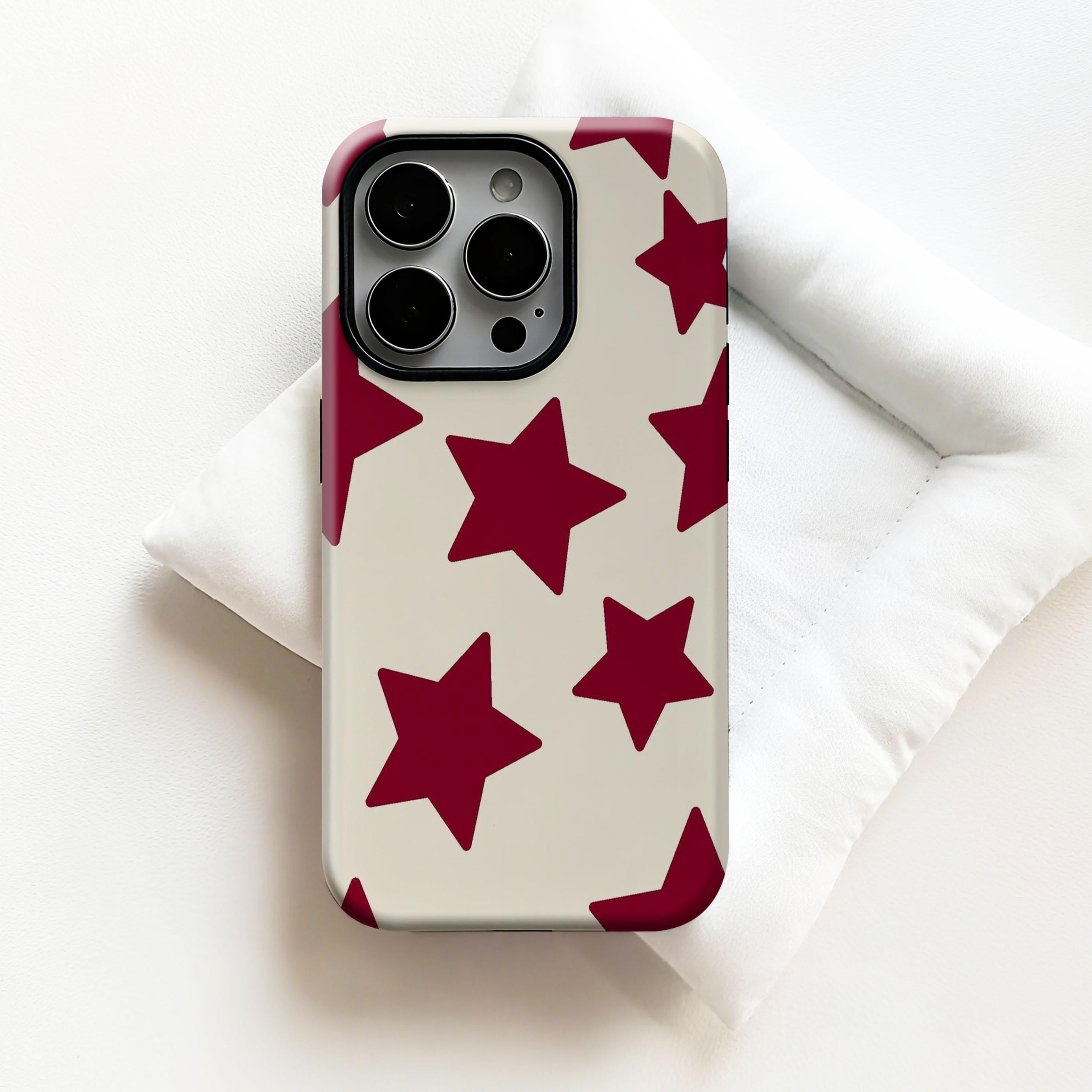 Big Red Star Retro Y2K Stargirl Phone Case for iPhone 17 through 11 Pro ...