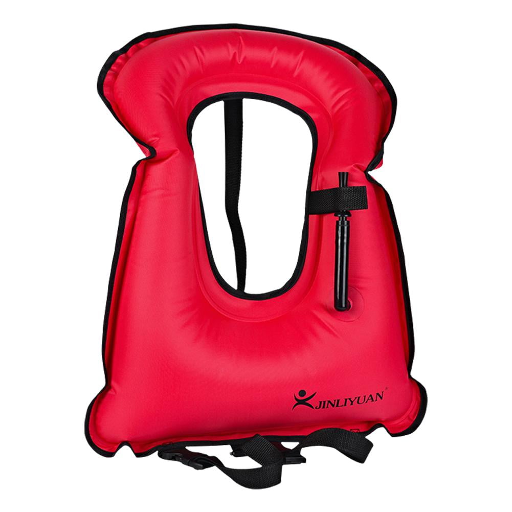 Big Red Swimming Inflatable Breathing Vest Snorkeling Buoyancy Vest ...