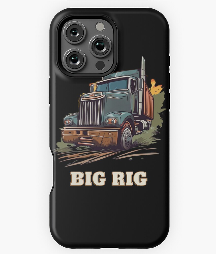 Big Rig Trucking Art Semi Truck Phone Case for iPhone 16 15 14 13 12 11 ...