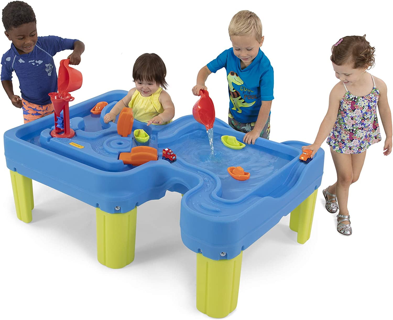 Big River and Roads Water Play Table, Outdoor Activity Table with Track ...