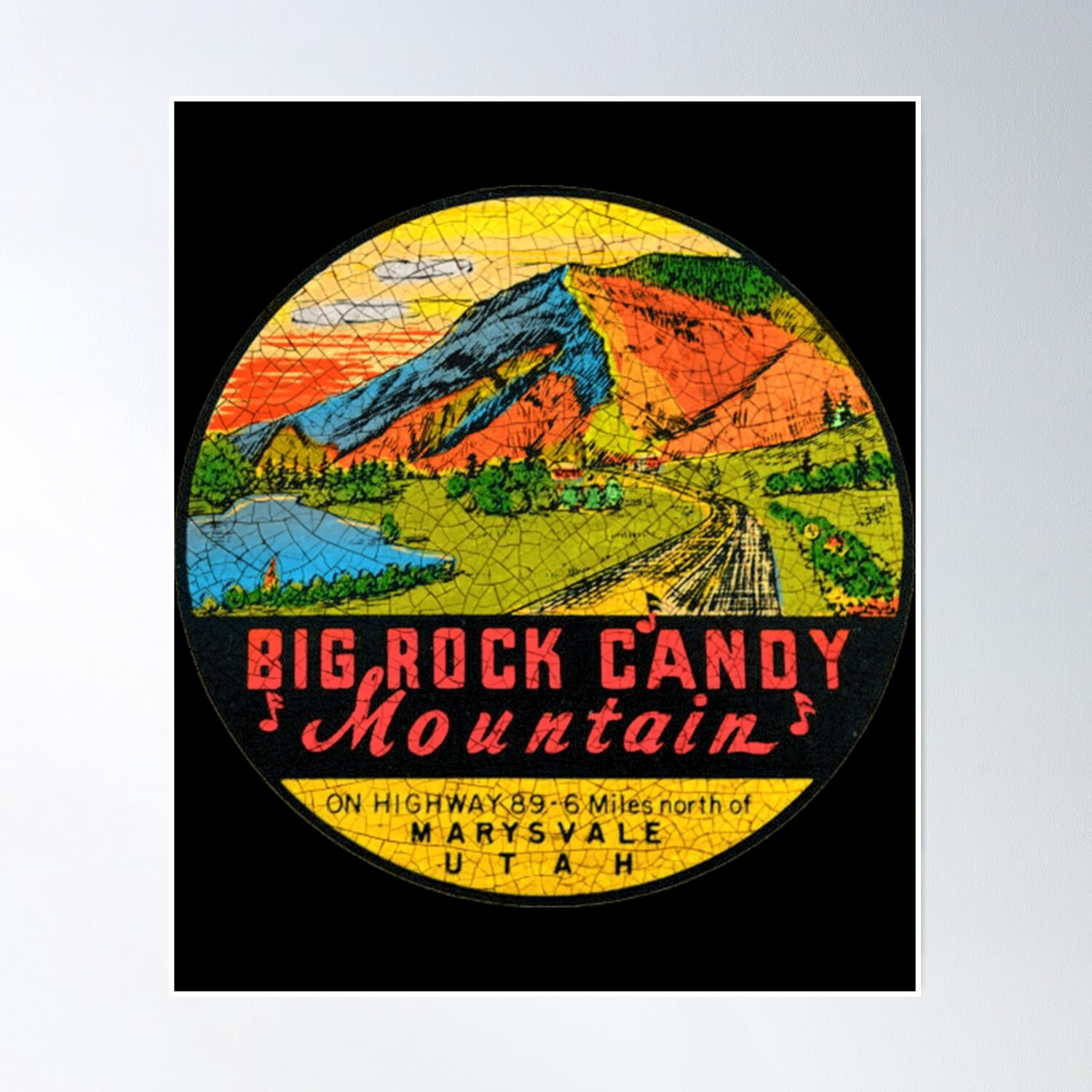 Big Rock Candy Mountain Poster Wall Art, Modern Wall Decor, 8x12 ...