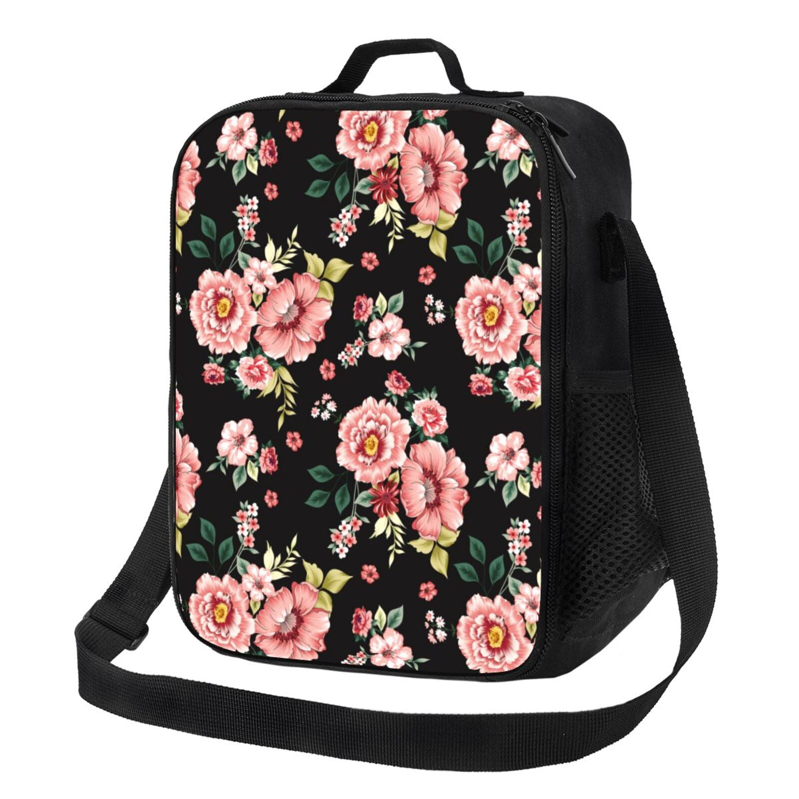 Big Rose Flowers Lunch Box for Women Men, Insulated Lunch with ...