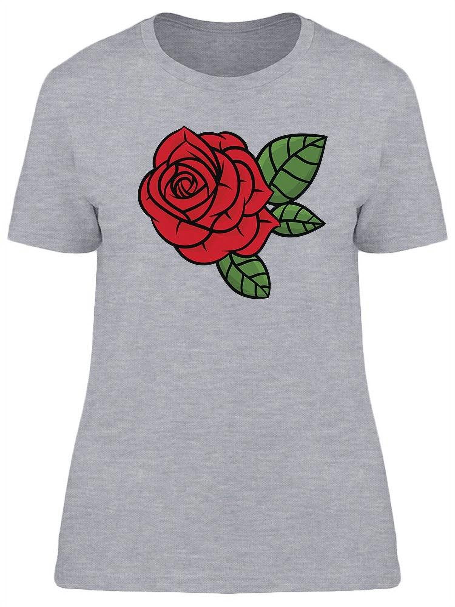 Big Rose Tattoo Design T-Shirt Women -Image by Shutterstock, Female ...