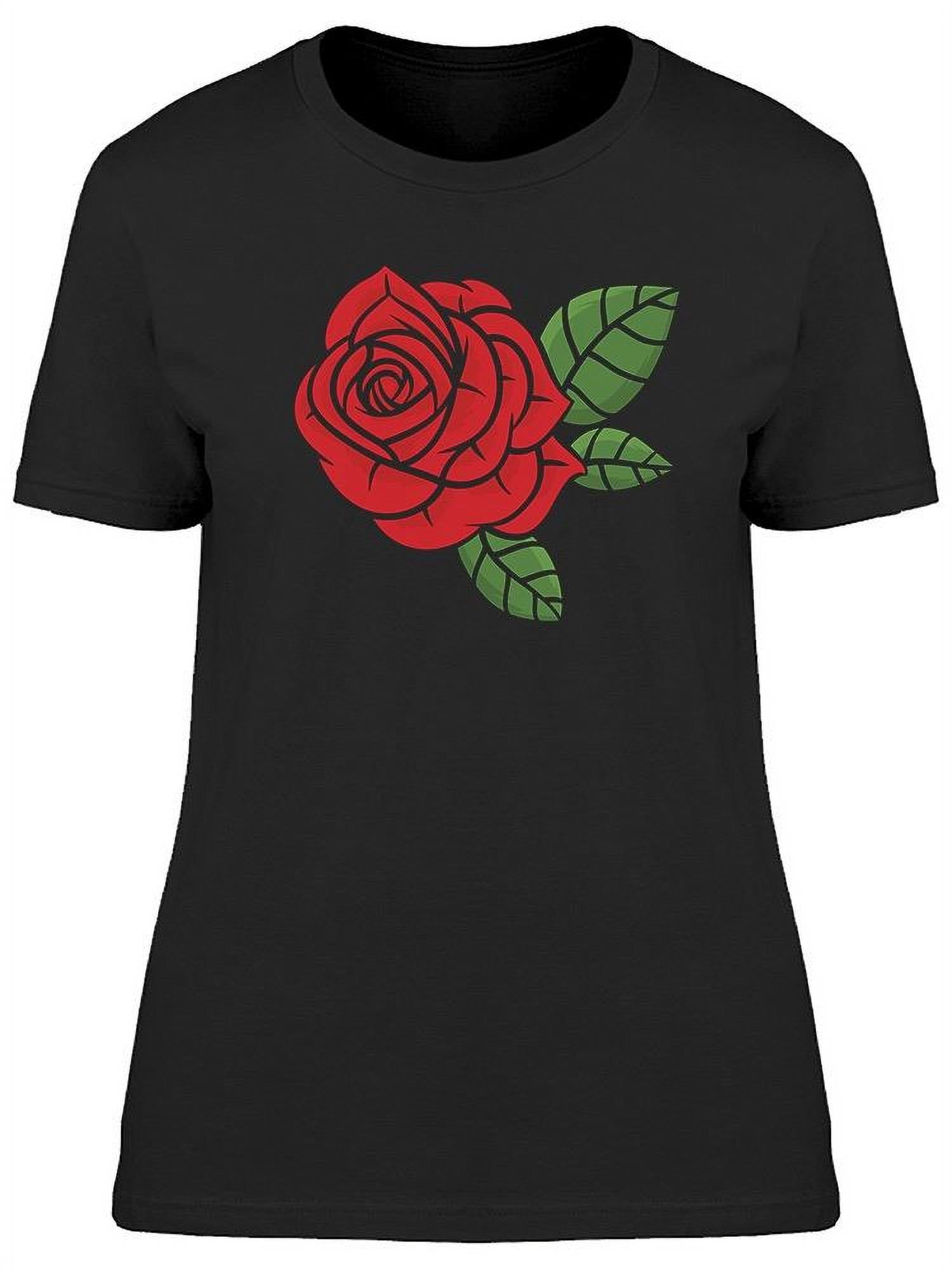 Big Rose Tattoo Design T-Shirt Women -Image by Shutterstock, Female ...