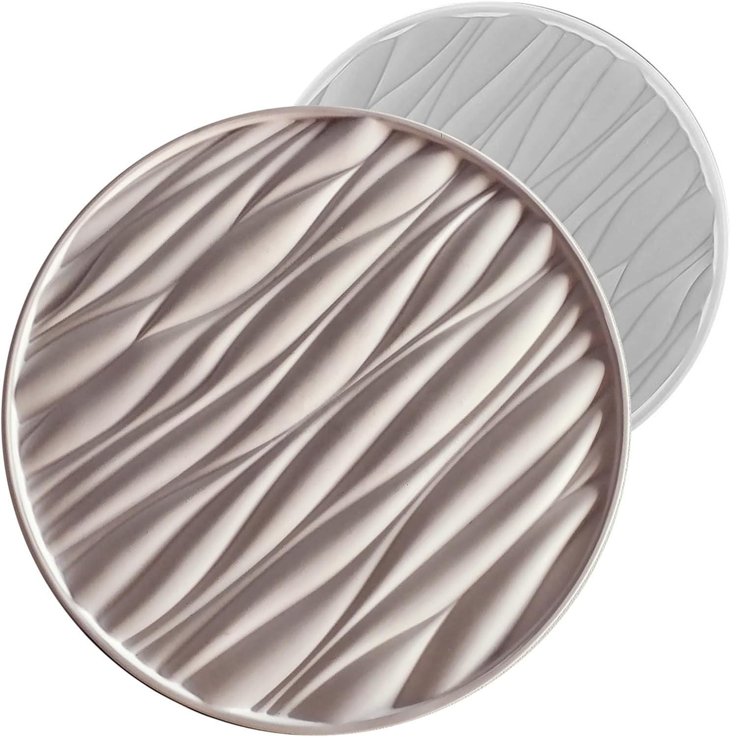 Big Round Resin Tray Molds with Wave Design, 11.8in Storage Tray ...