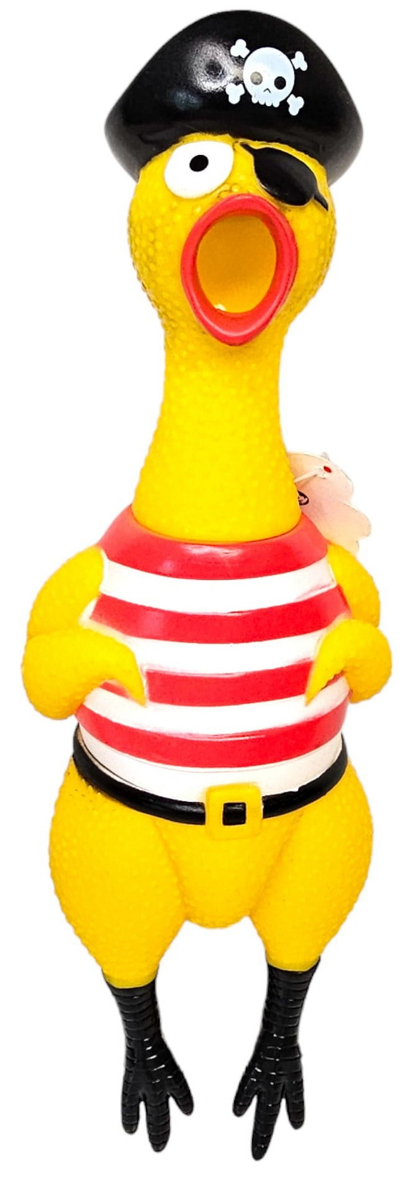 Big Rubber Chicken Collectible Mix (Pirate) 9.5" Fun Screaming Chicken ...
