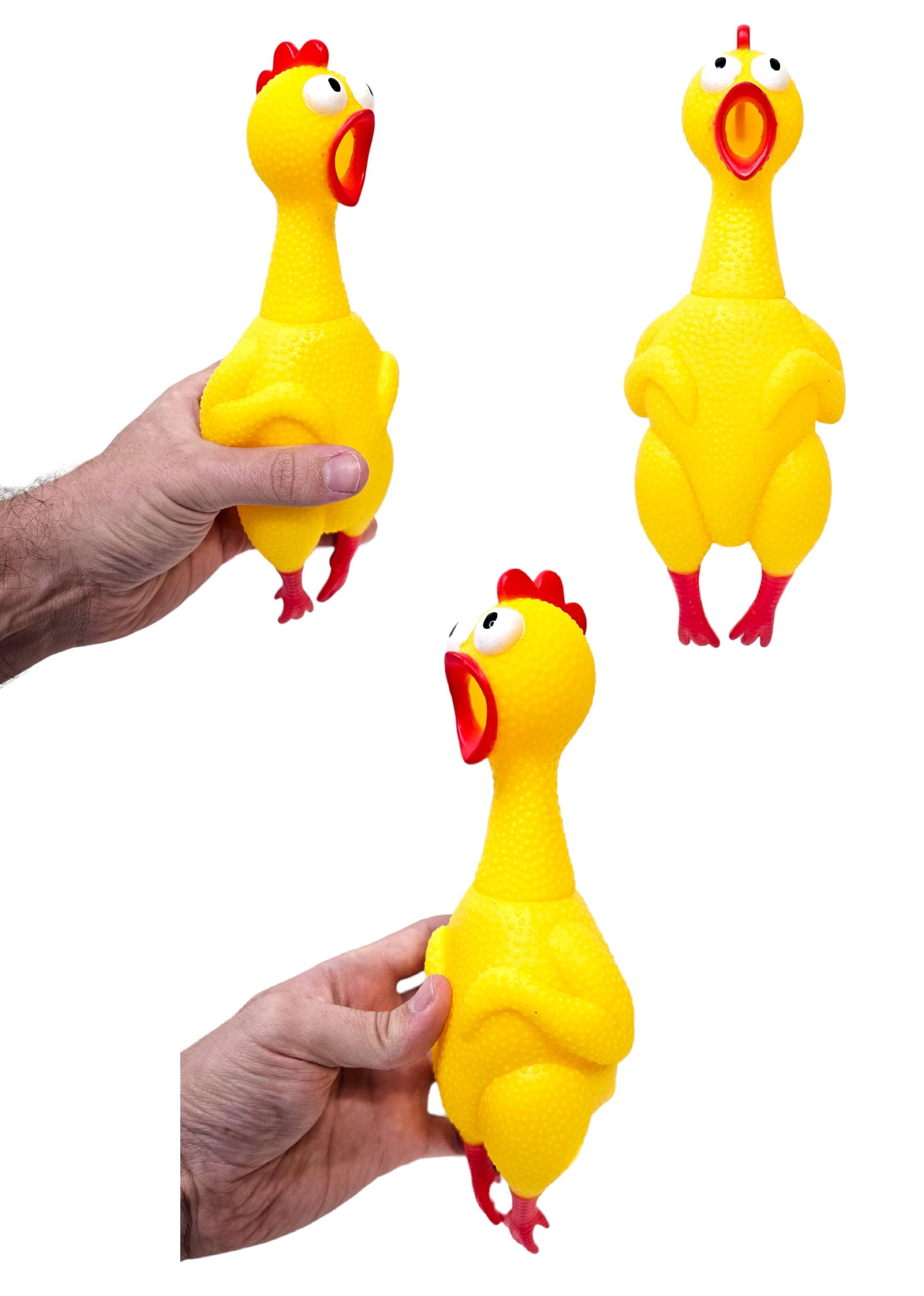 Big Rubber Chicken Collectible (Yellow) (9.5 Inch) Multicolored ...
