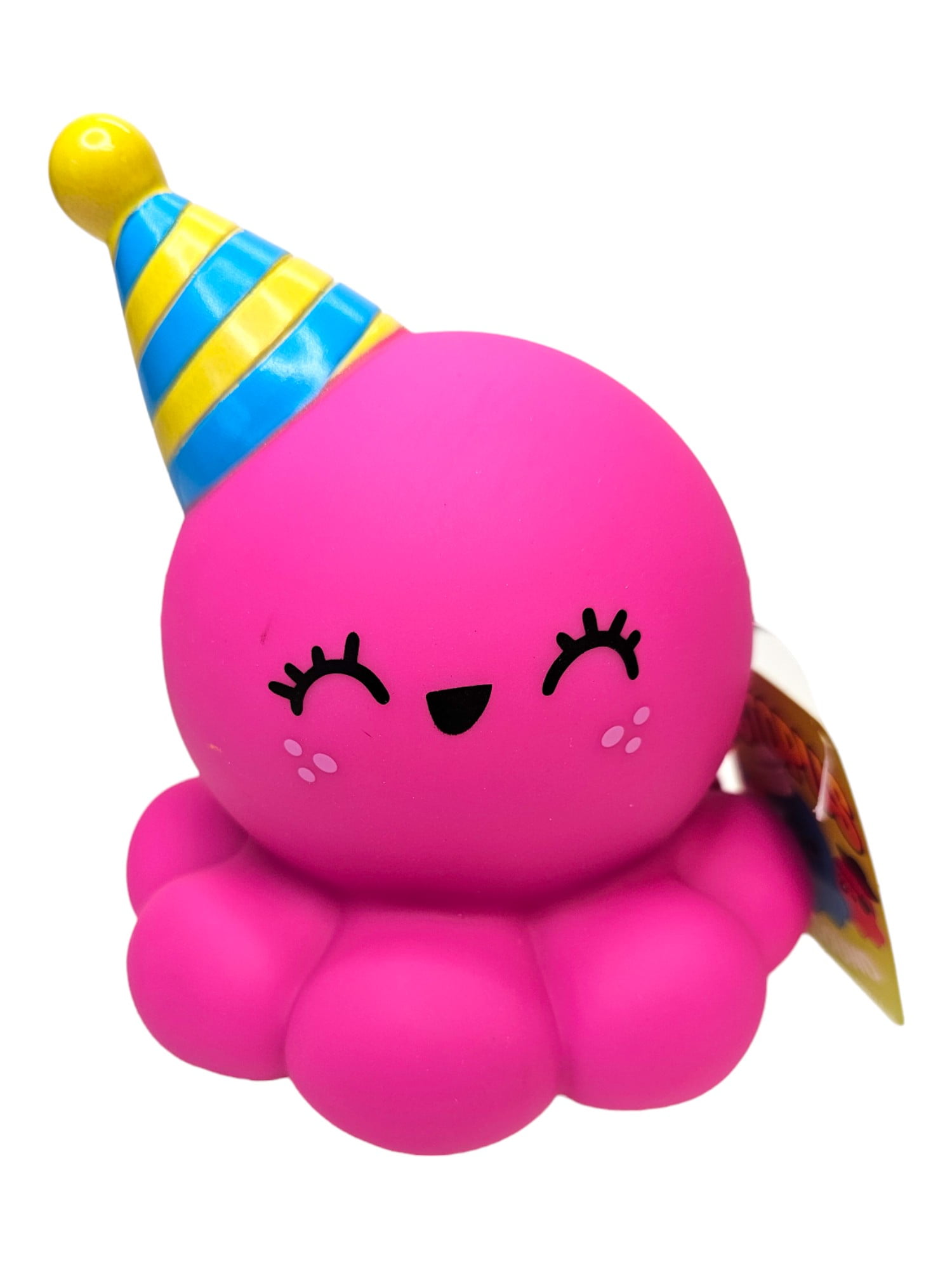 Big Rubber Octopus (Birthday Octopus) 5-6" Tall Fun Bath Toy and ...