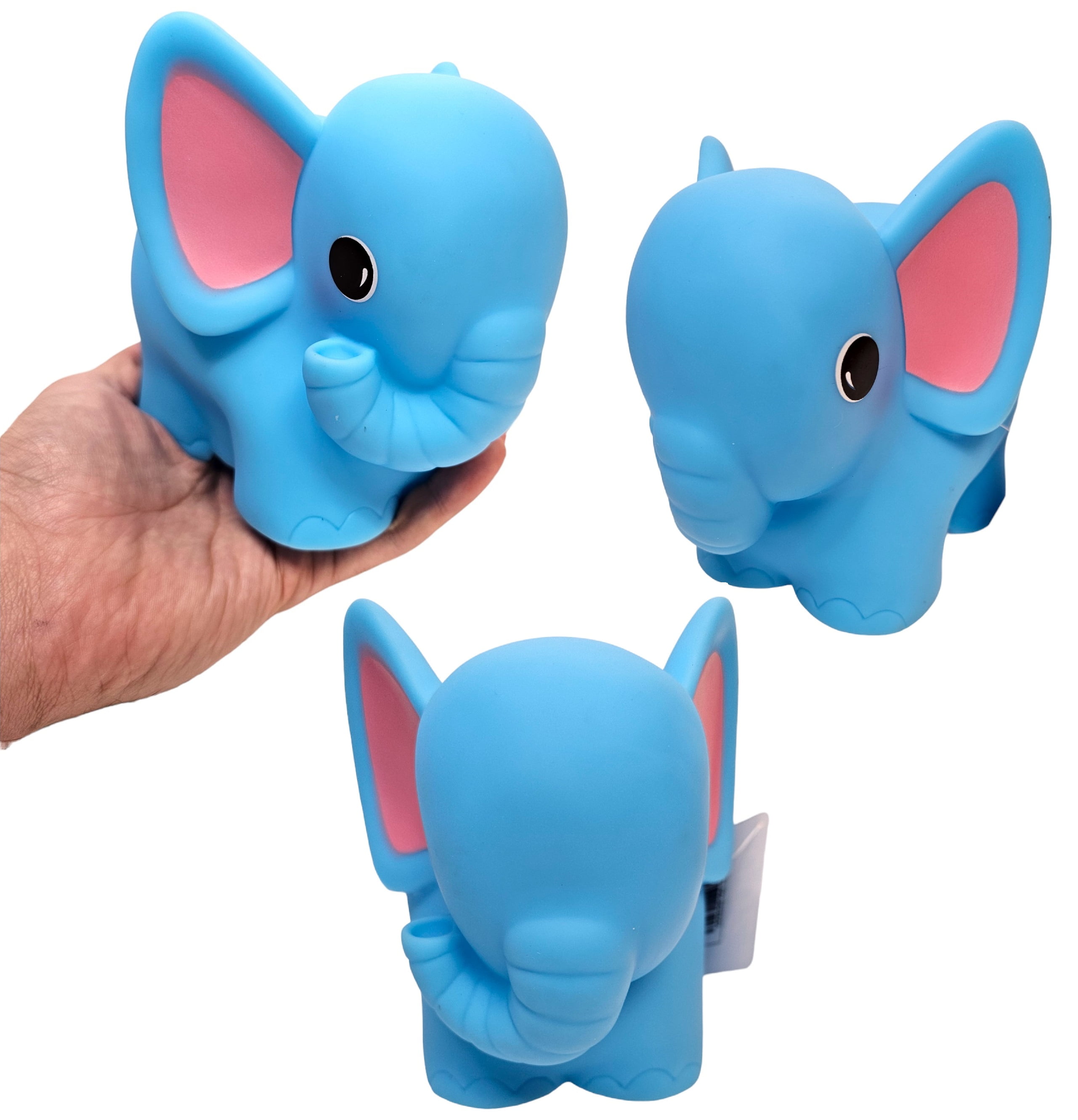 Big Rubber Zoo Animal Collectible Mix (Elephant) (5"-6.5") Colorful ...