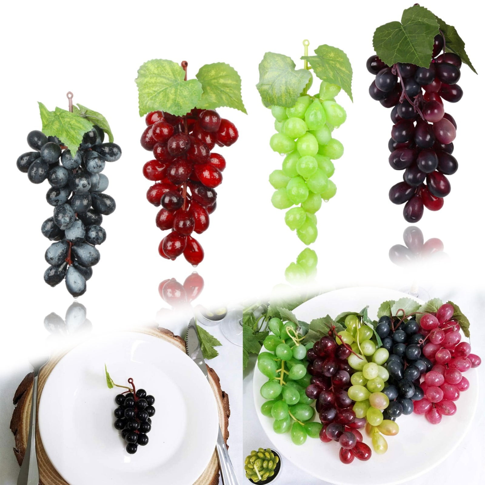 Big Sale! 1 Bunch of Artificial Grapes Assorted Artificial Grapes ...
