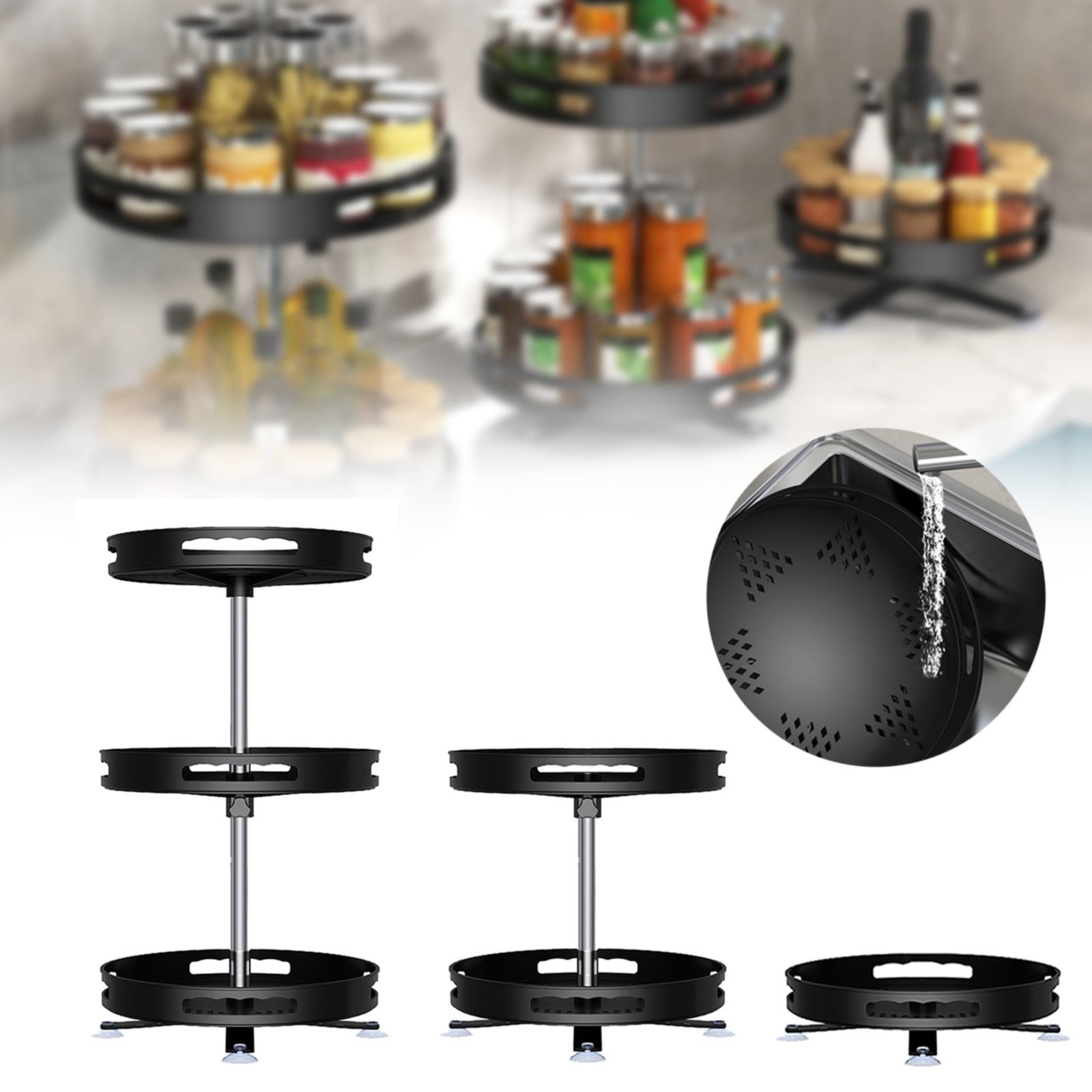 Big Sale! 1*Multi-Layer Kitchen Rotating Rack Multi-Layer Kitchen ...