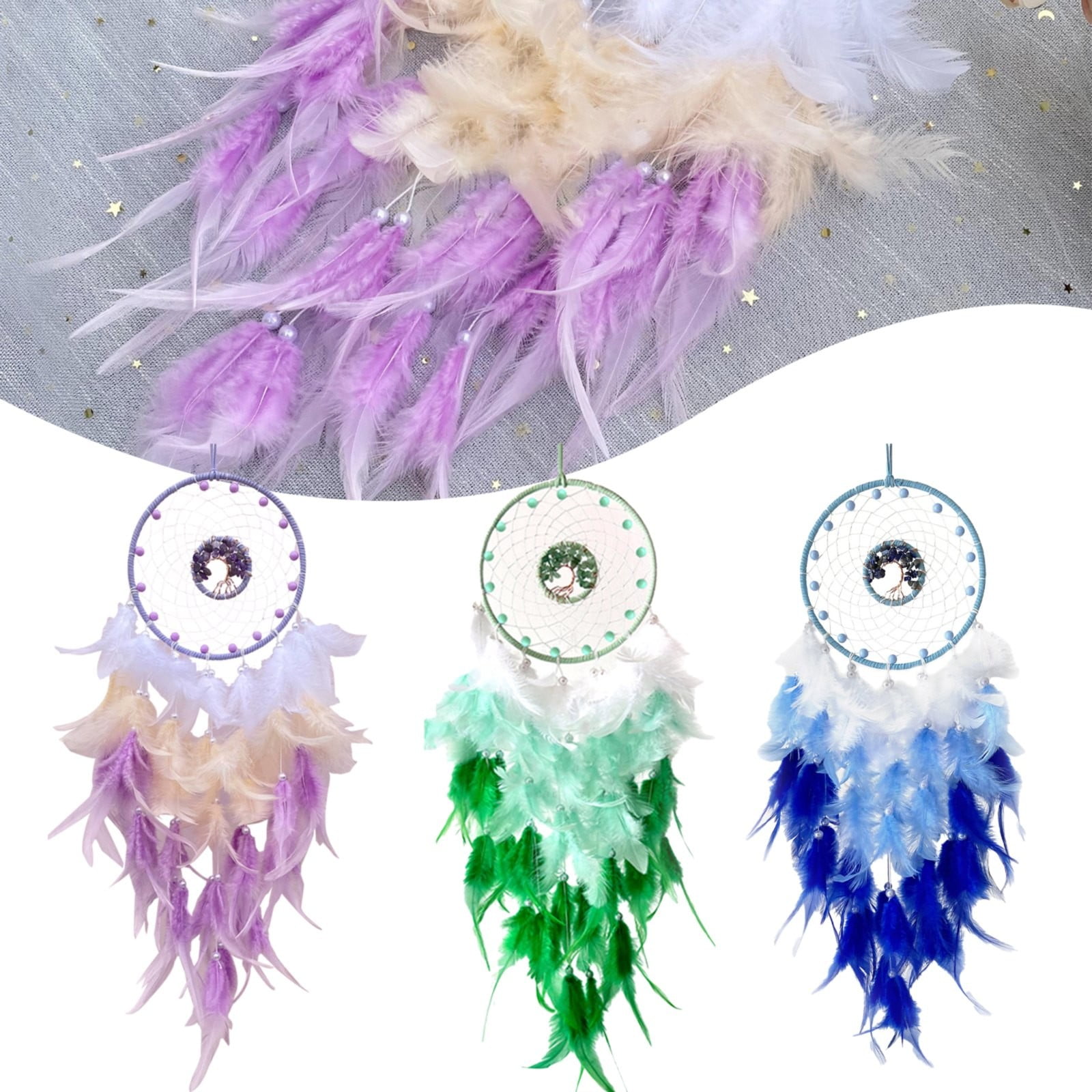 Big Sale! 1X Feather Tree of Life Woven Dream Catcher Wind Chime ...