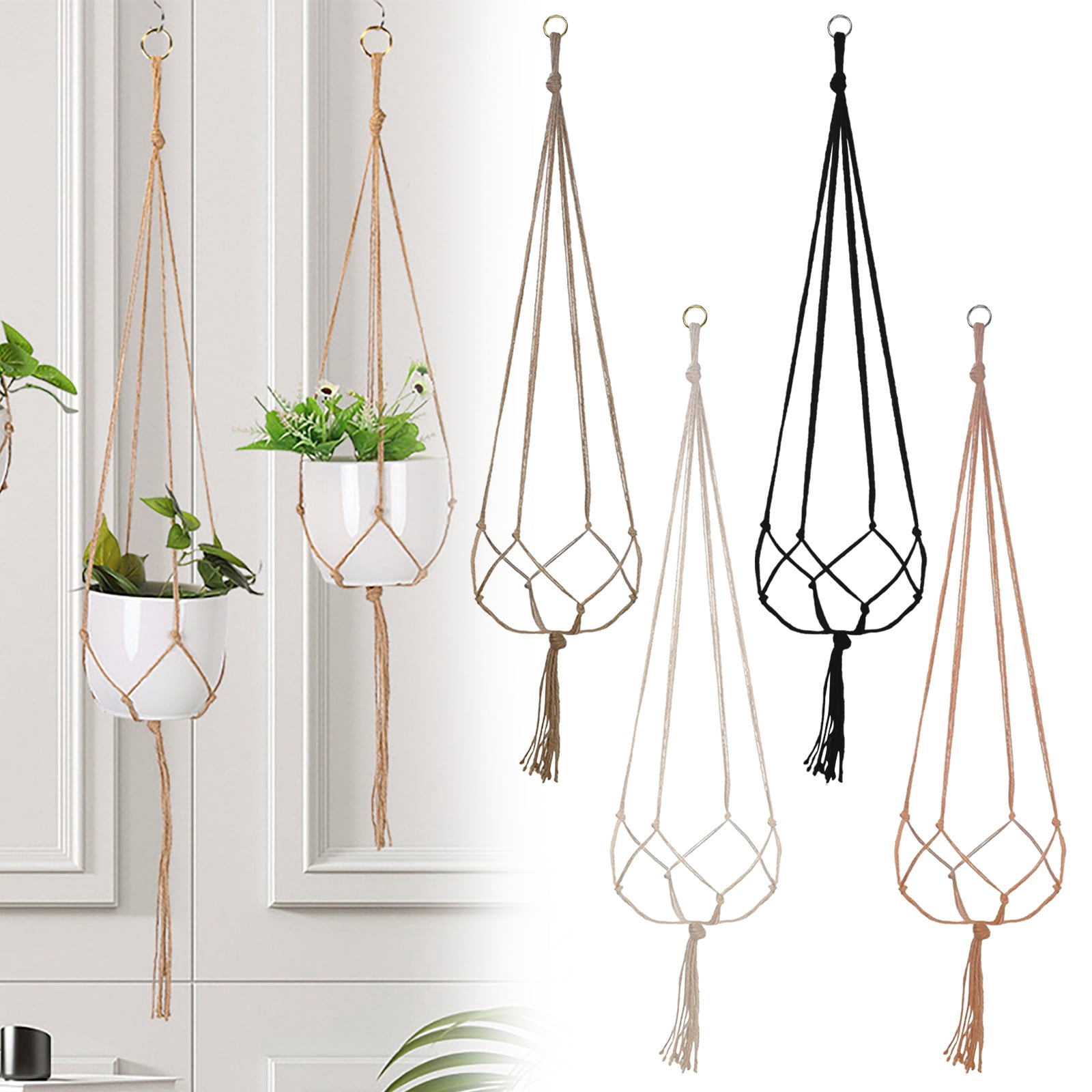 Big Sale! 1X Hanging Basket Net Bag Gardening Greening Braided Hanging ...