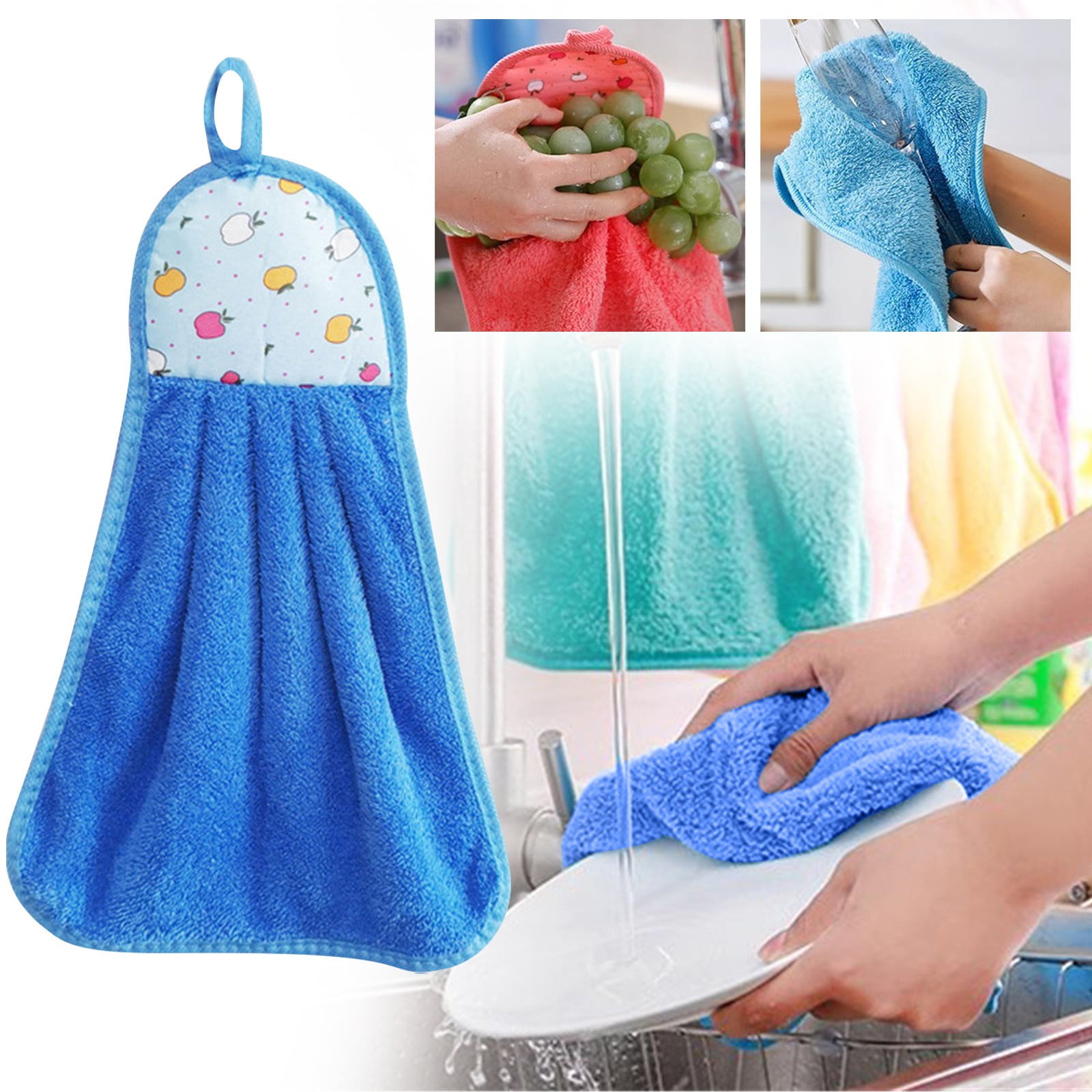 ⚡ Big Sale ! Chziua Coral Velvet Hand Towel Soft Absorbent Cloth ...