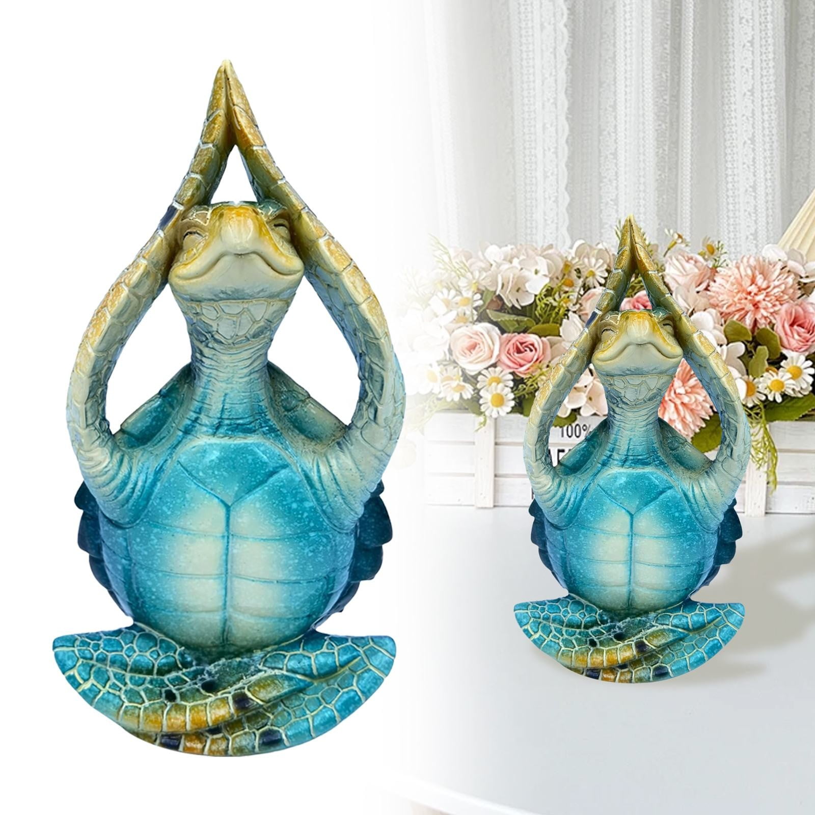 ⚡ Big Sale ! Chziua Sea Turtle Meditation Yoga Decor Garden Figurine ...