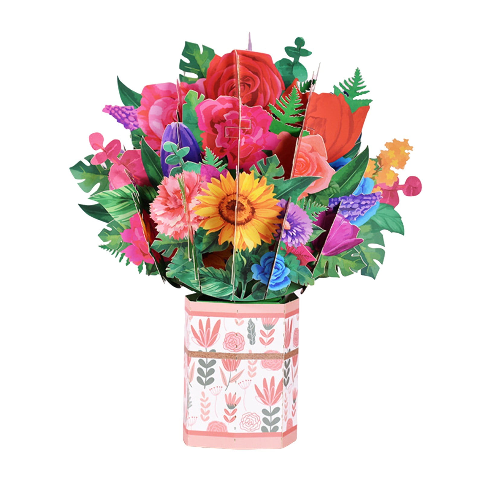 Big Sale ! Desktop Ornament,Desktop Dress Up,New Mother'S Day Greeting Card Creative Flower ...