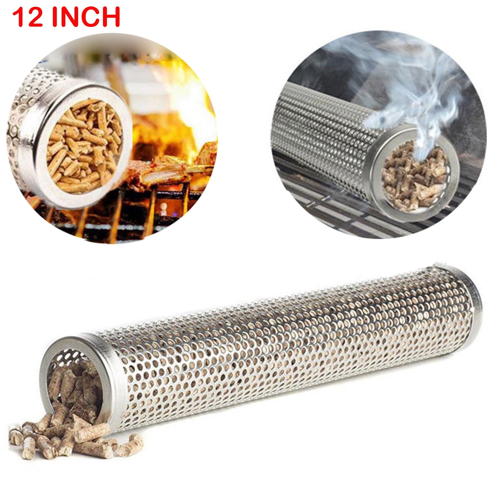Big Sale！ Eguiwyn Bbq Barbecue Smoke Net Tube Storage Charcoal Barbecue ...