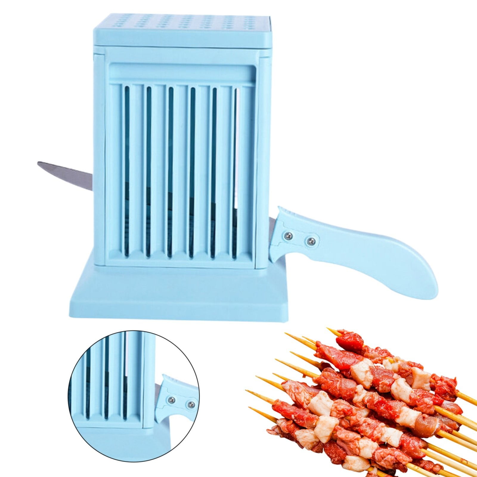 Big Sale！ Eguiwyn Skewer Bbq Artifact Blue Barbecue Skewers Meat Skewer ...