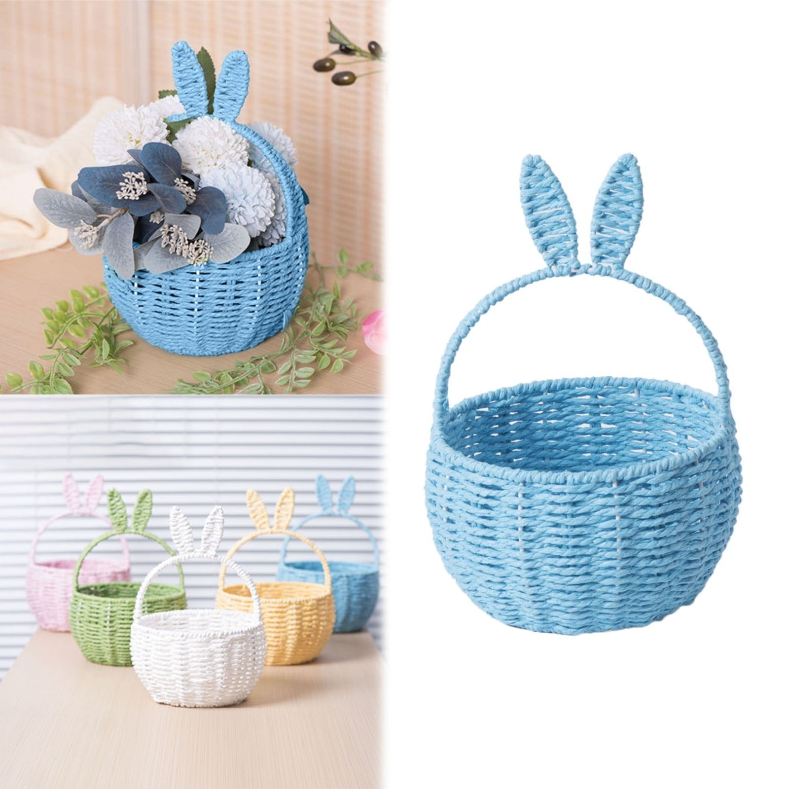 ⚡ Big Sale! Hanging Baskets Handheld Paper Rope Sundries Organizer ...
