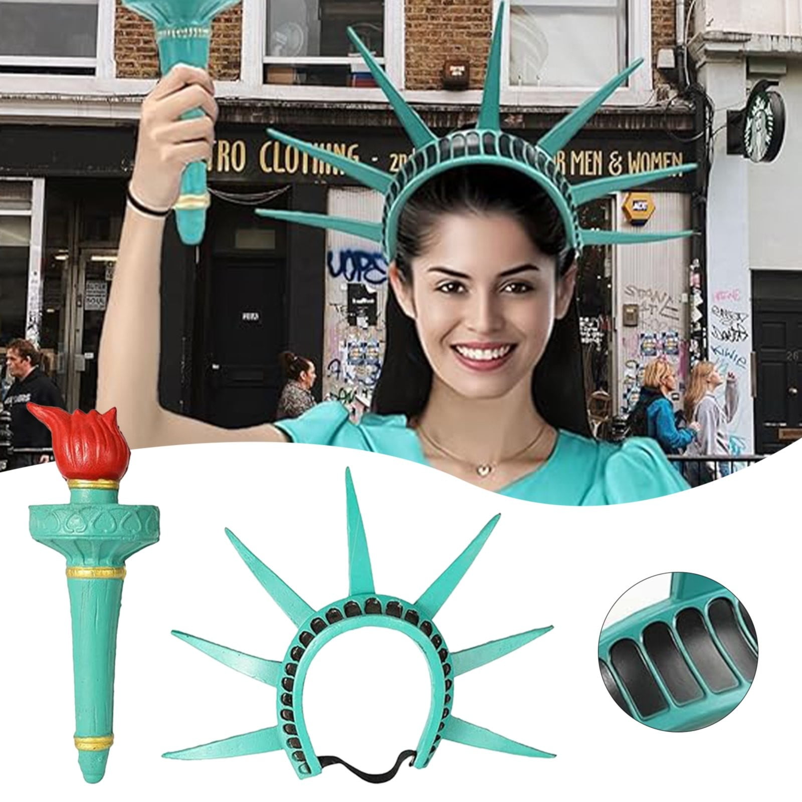 Big Sale! Haotrend Cosplay Props & Cosplay,Statue of Liberty Torch and Crown Set,1X Statue of ...