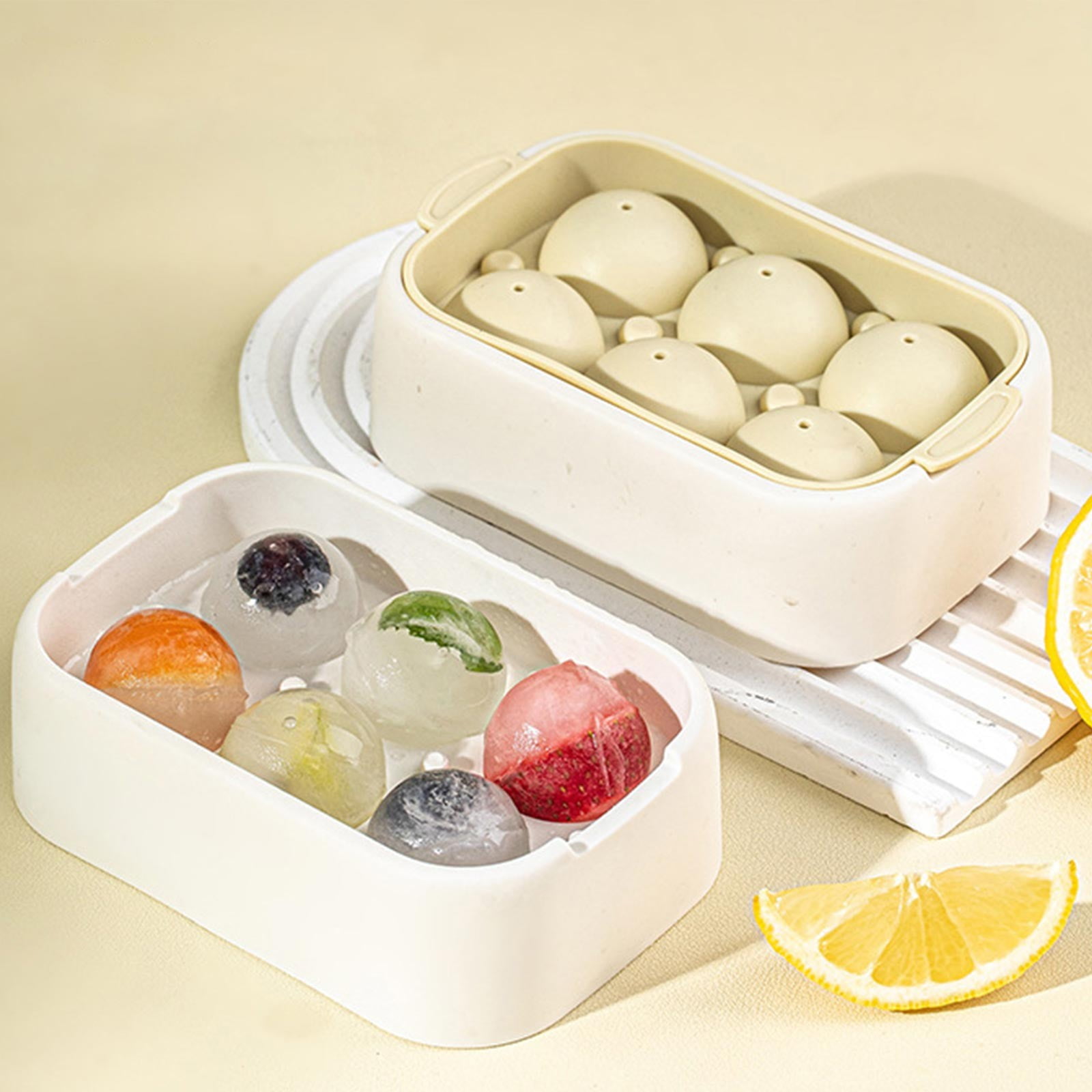 Big Sale ! Jiiey Ice Cube Mold,Creative 6 Ball Round Ice Tray Ice Cube ...