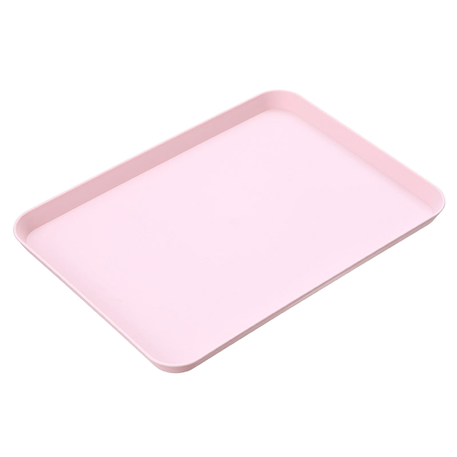Big Sale! Plertrvy, Simple Style Solid Color Plastic Tray Small Pink ...