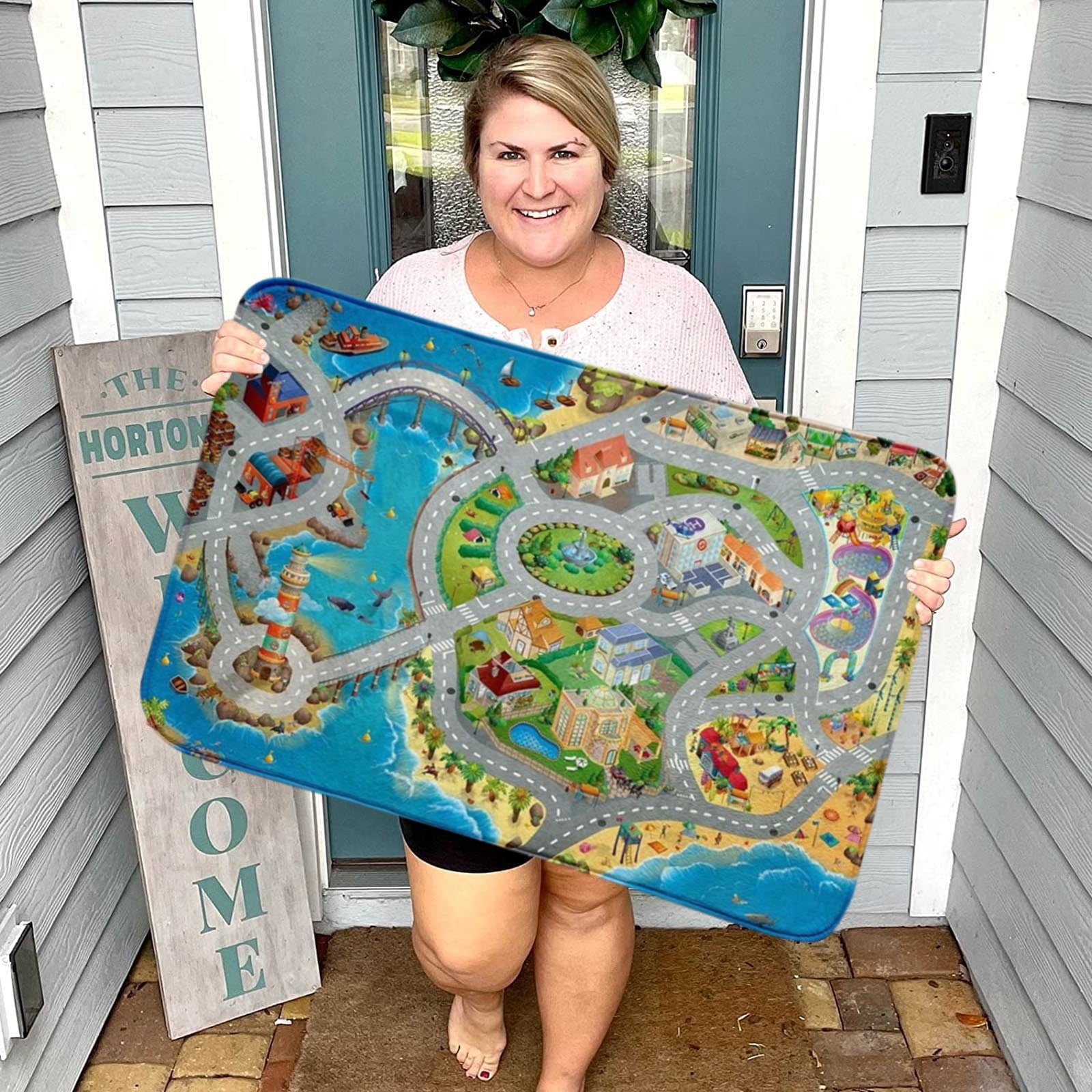 Big Sale Polyester Carpet Myvepuop Game Map Mat Holiday Mat Welcome ...