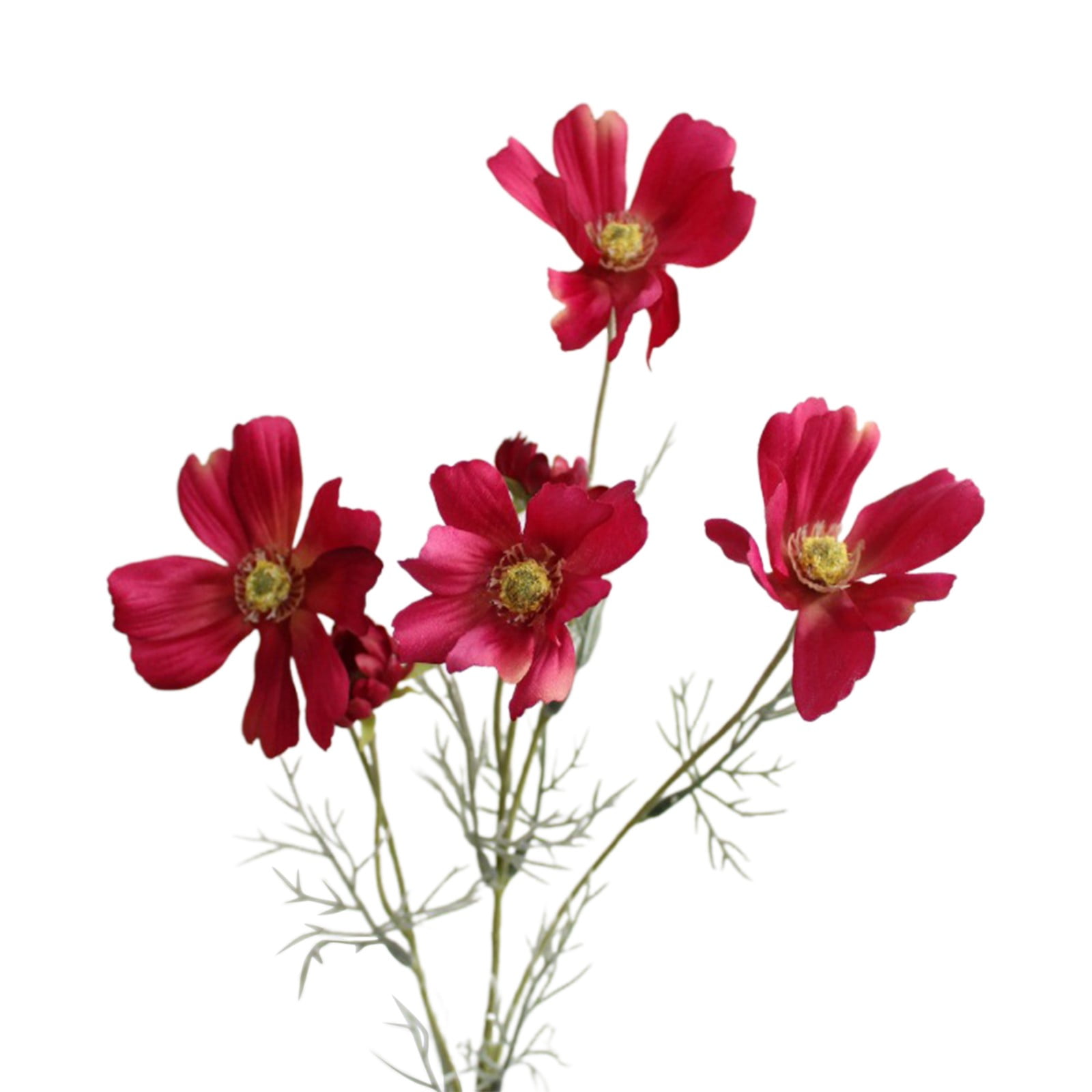 Big Sale! QIXI 4 Heads Flowers Artificial Flowers Outdoor Faux ...