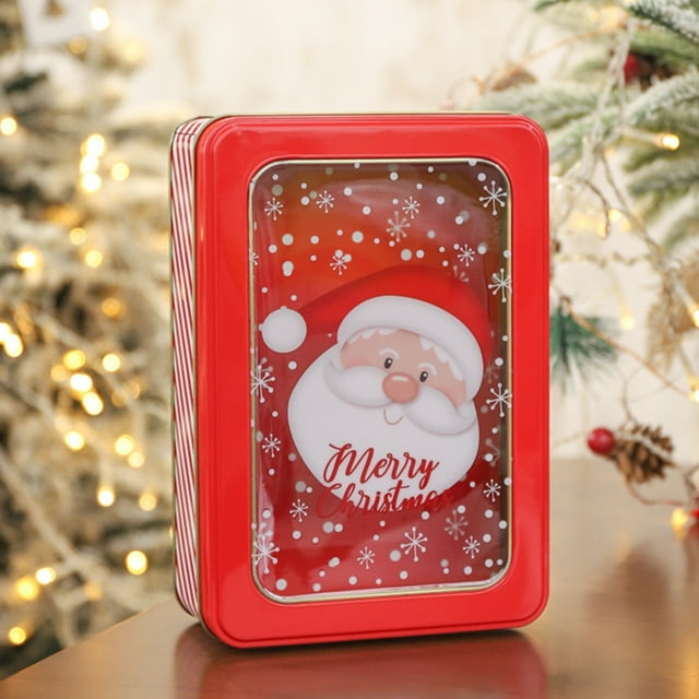 ⚡ Big Sale ! Totil Christmas Candy Tin Box—Cookie Candy Storage Tins ...