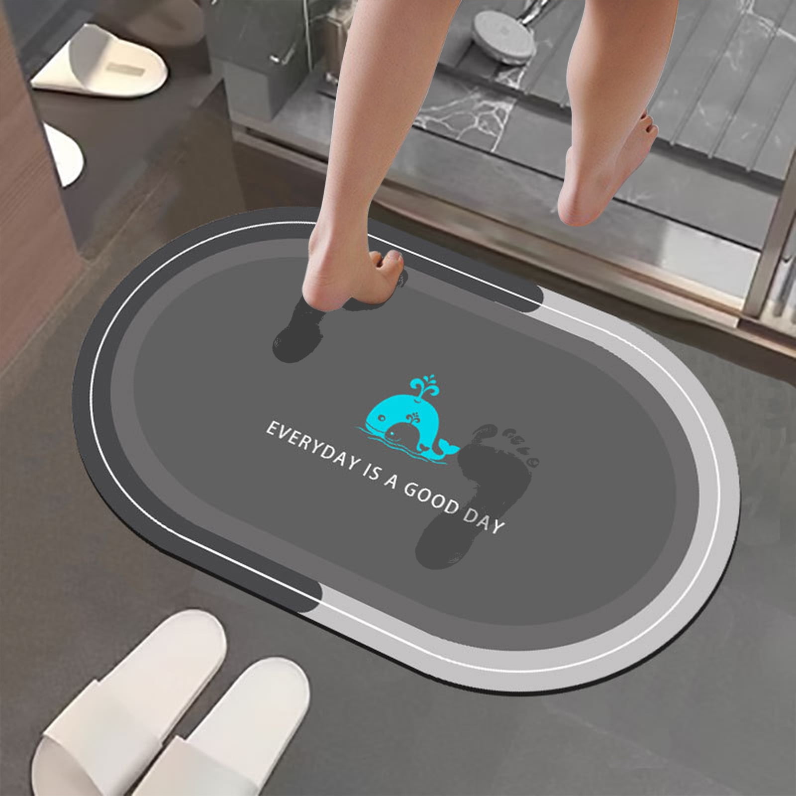 Big Sale! Water-Absorbent Bathroom Foot Mats, Diatomite Floor Mats, Non ...