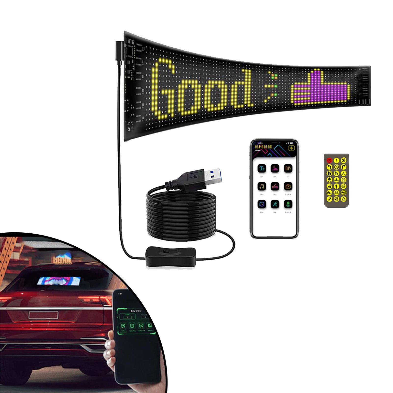 Big Sale! XIPYYKM Bigmonster Programmable Flexible Led Display Light ...