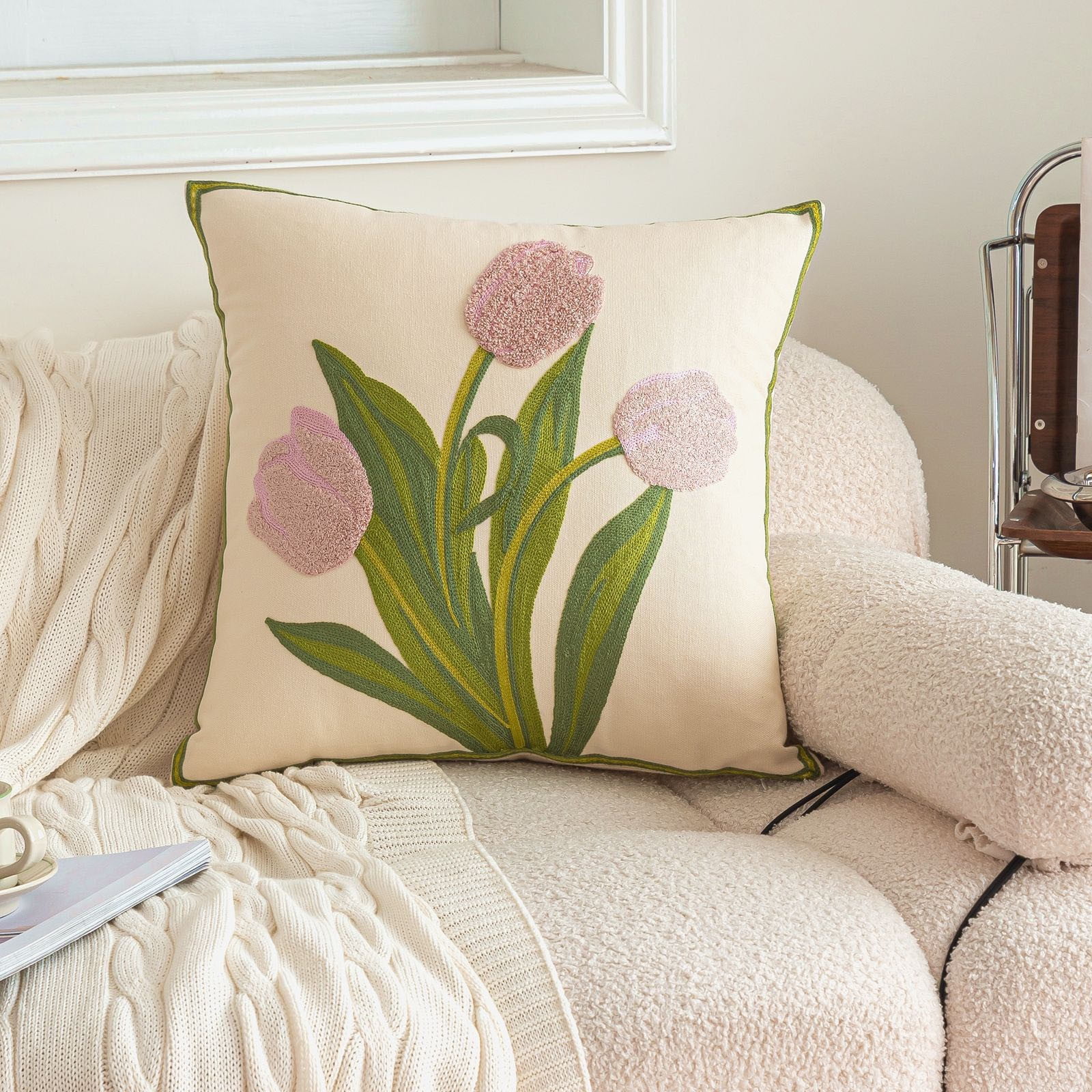 Big Sale!npkgvia Mom Gifts,Pillow Covers,Mother's Day Style Embroidered ...