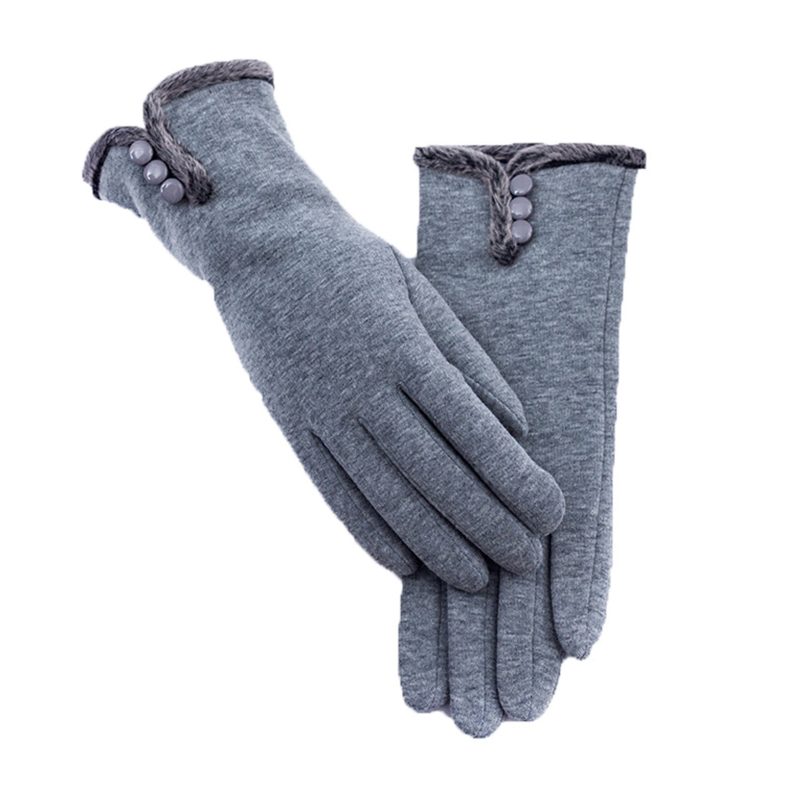 Three Open Gloves Winter Women's Thermal Gloves Cycling and Screen ...