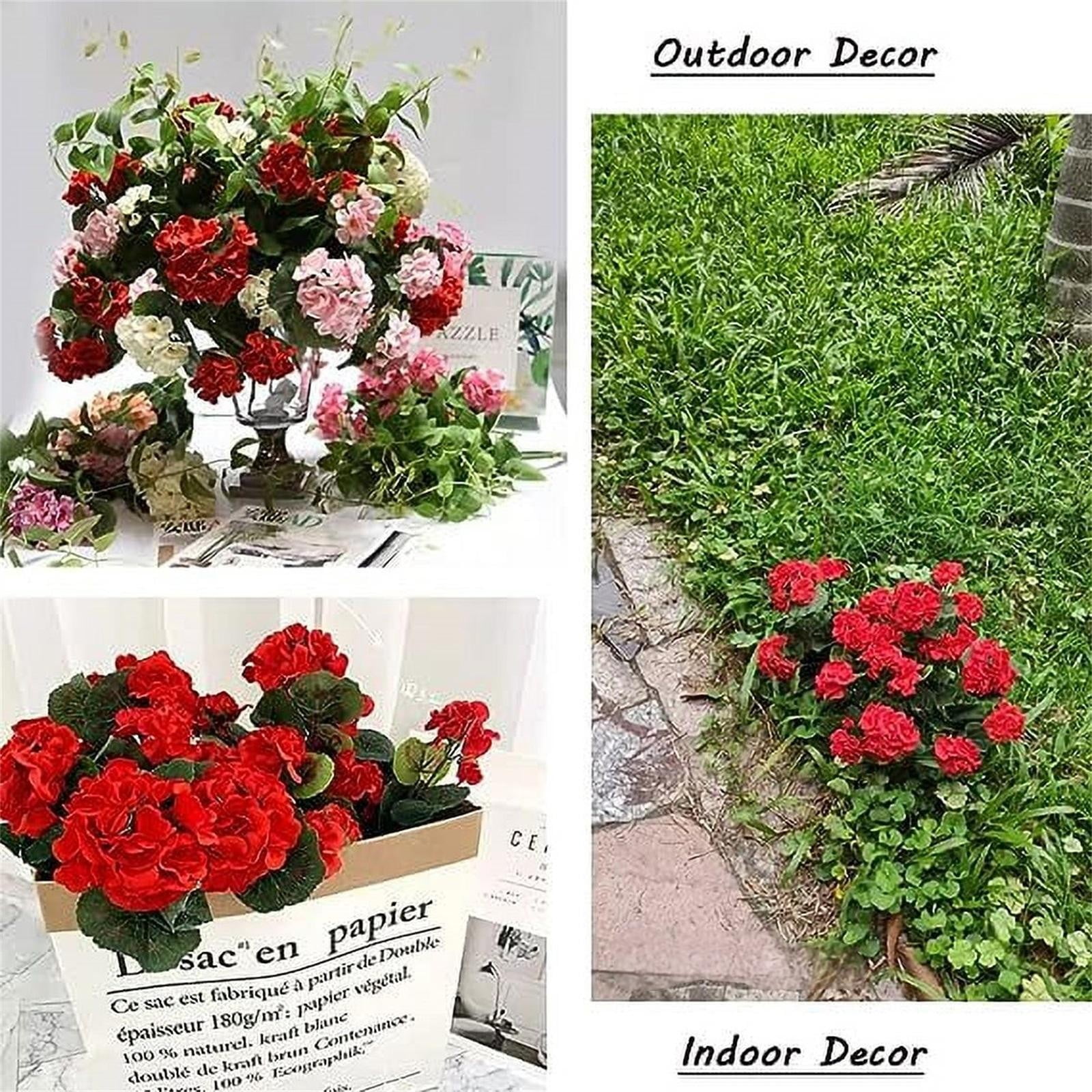 Easter Savings: 4 Piece Set of Artificial Begonia and Geranium Flowers ...
