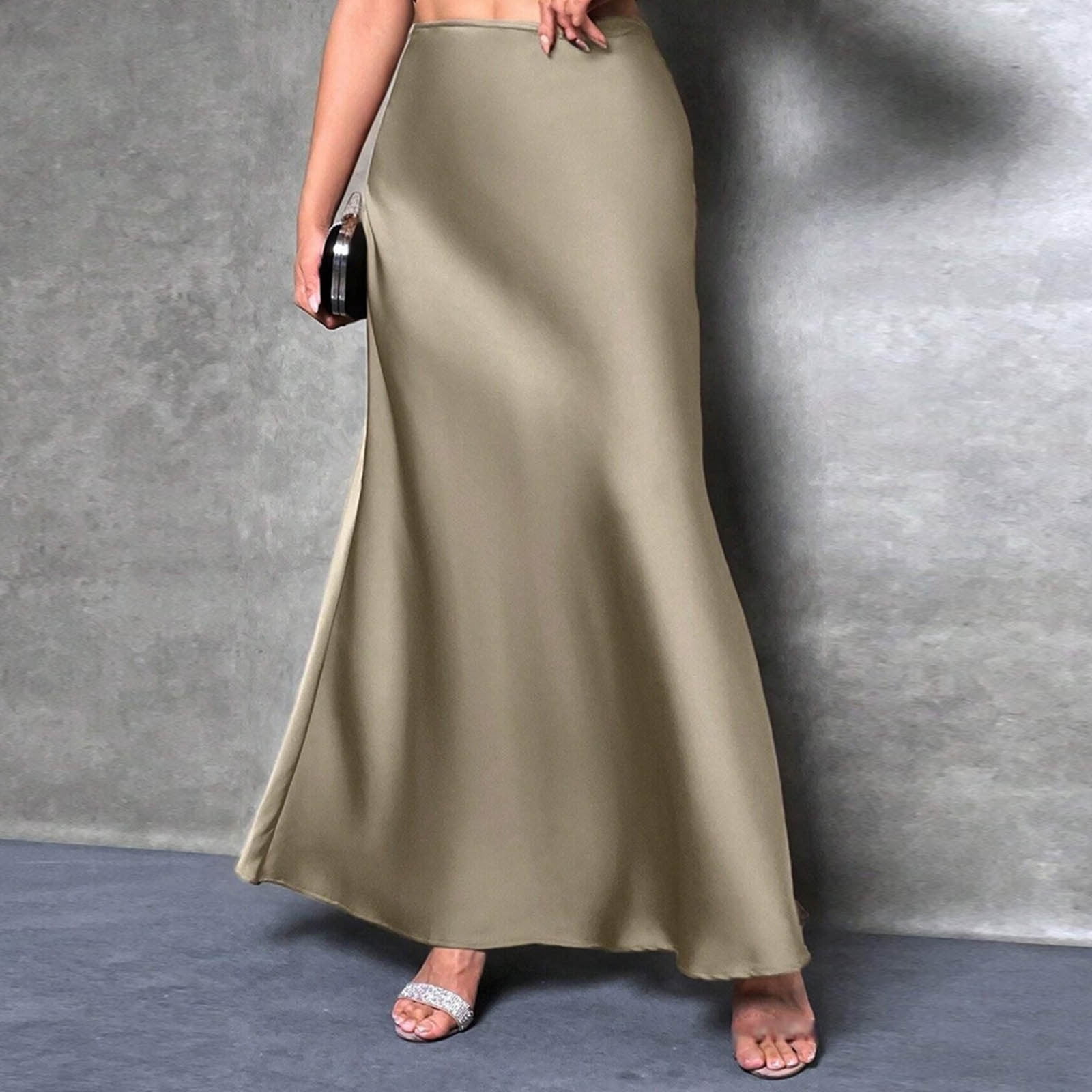 Big Sales! Graduation Dress,Falda de poliéster para mujer Fashion Satin ...